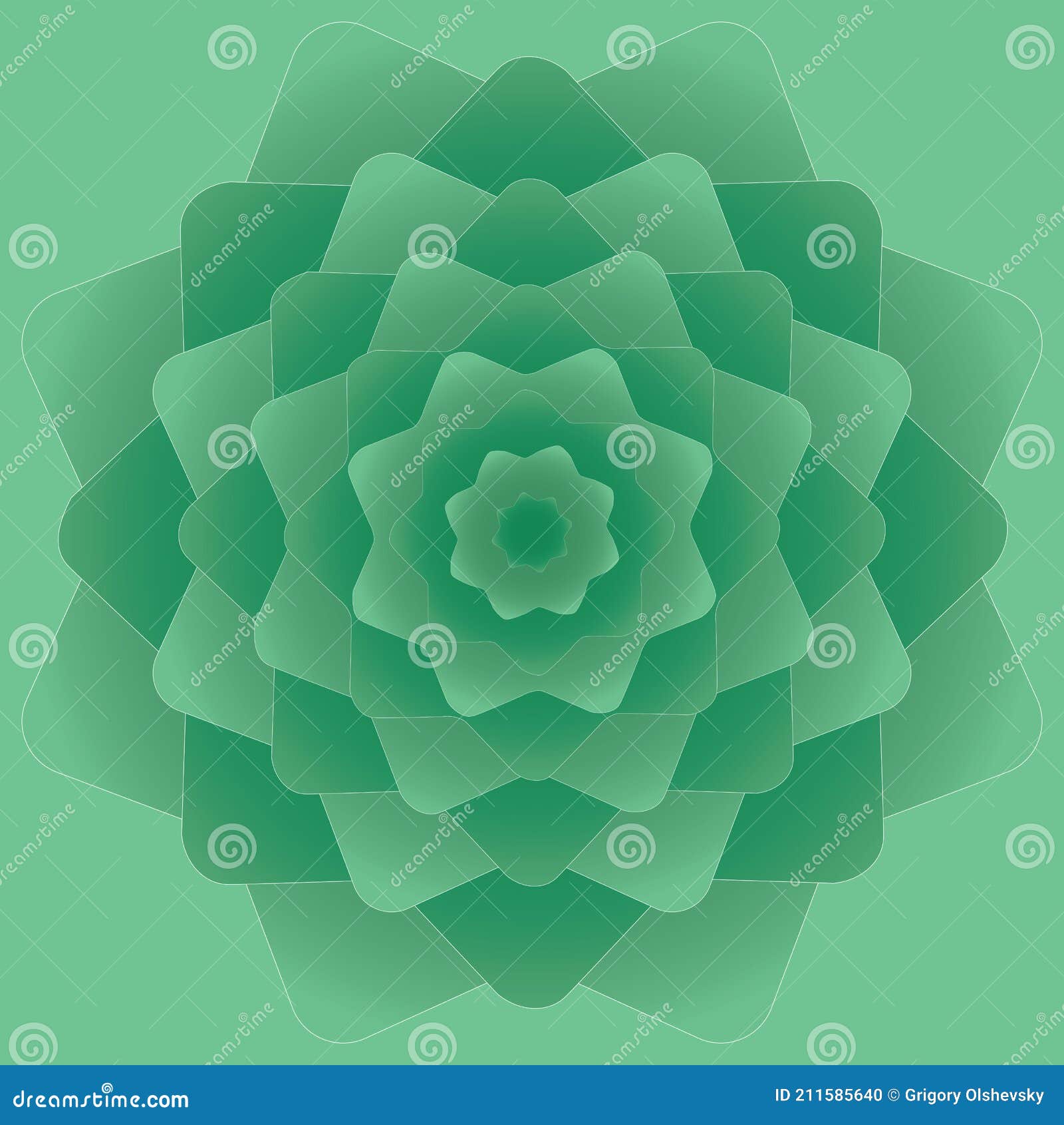 Flower. Halftone Green Monochrome Vector Pattern Stock Vector ...