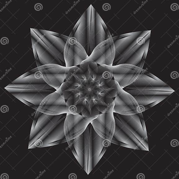 Flower. Halftone Vector Spiral Pattern or Drsign Ekement Stock Vector ...