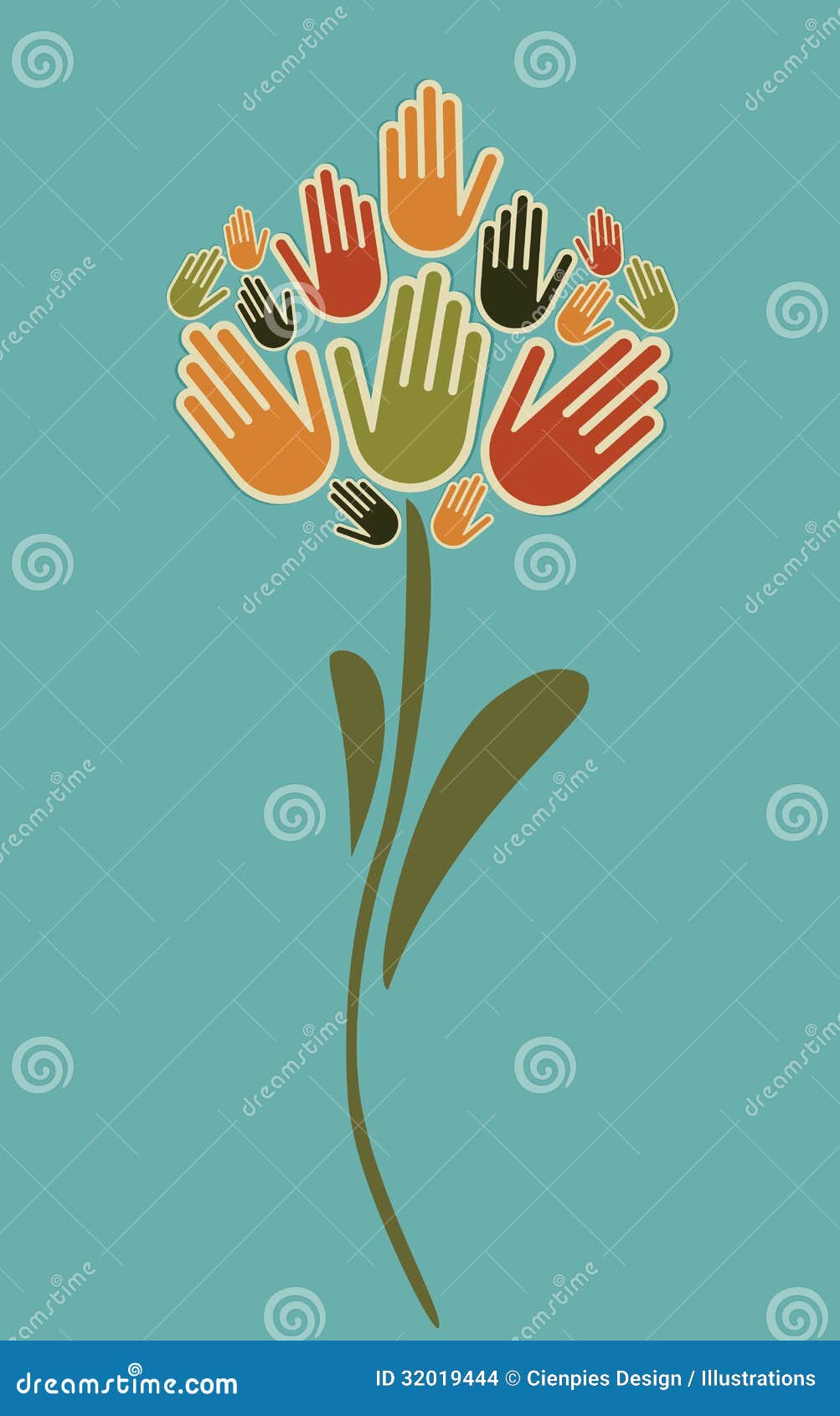 Flower In Hands Cartoon Vector | CartoonDealer.com #39947557