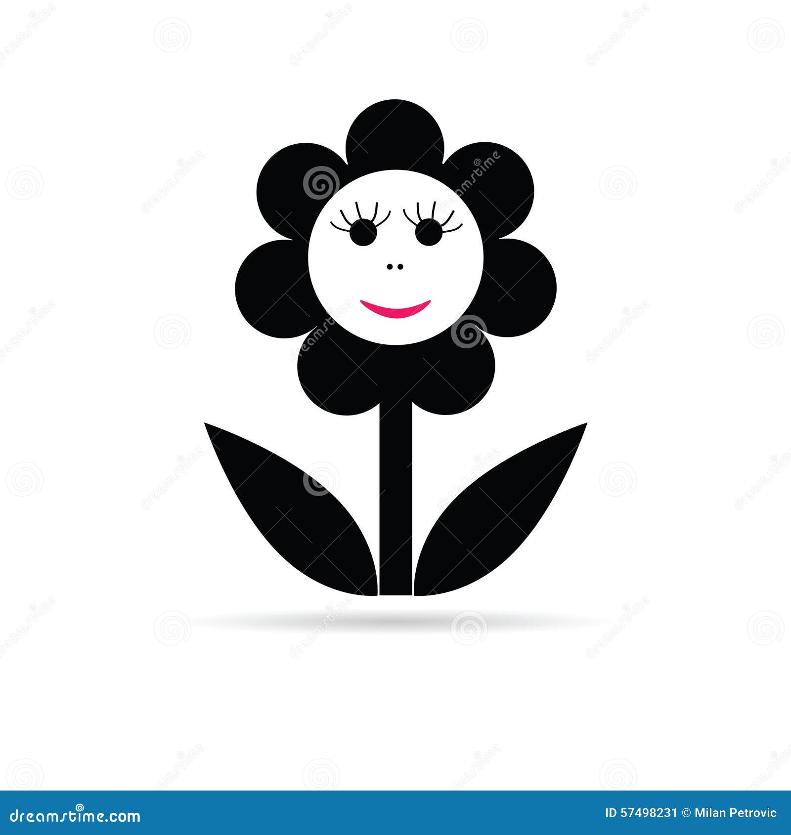 Flower happy smile vector stock vector. Illustration of lotus - 57498231