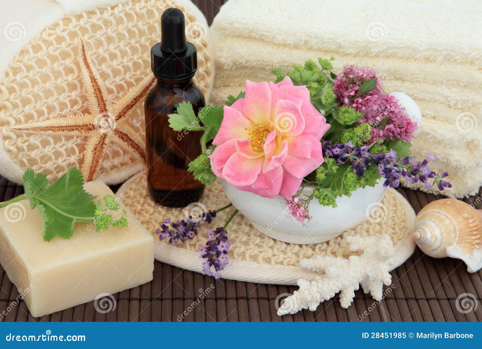 Flower and Herb Spa stock image. Image of remedy, beauty - 28451985