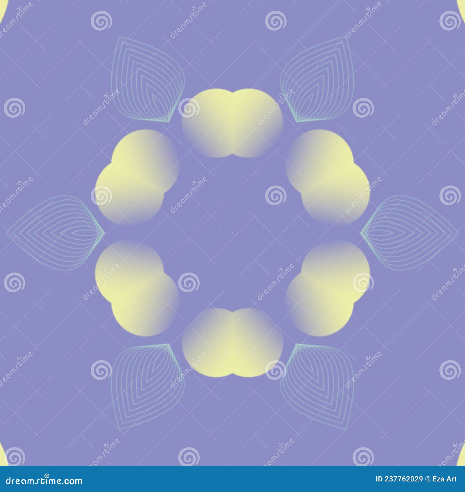 The Flower Hexagonal Pastel Stock Illustration - Illustration of azure ...