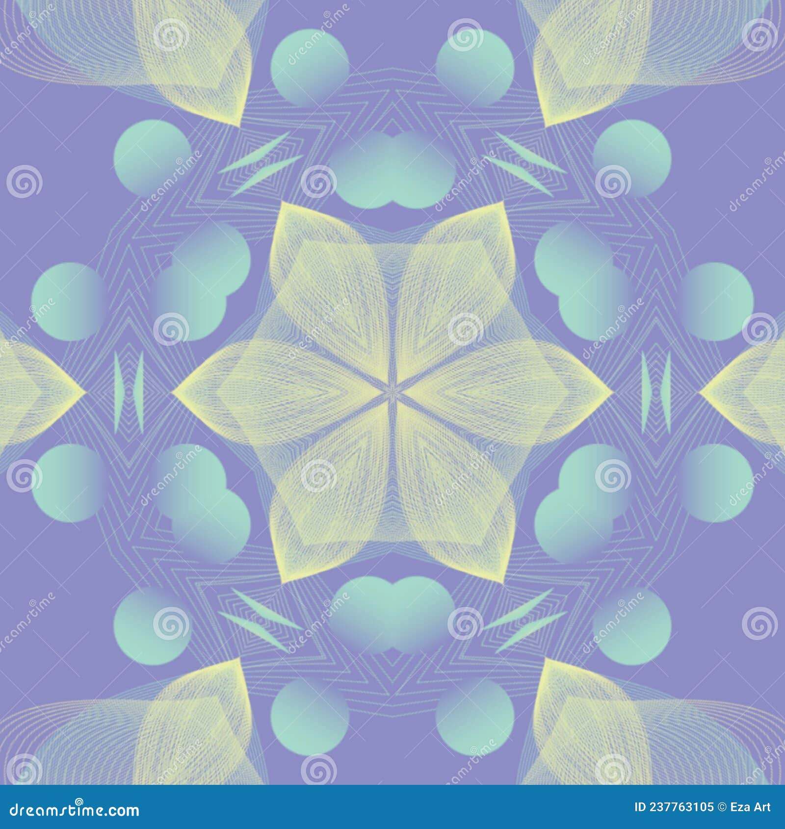 The Flower Hexagonal Pastel Stock Illustration - Illustration of circle ...