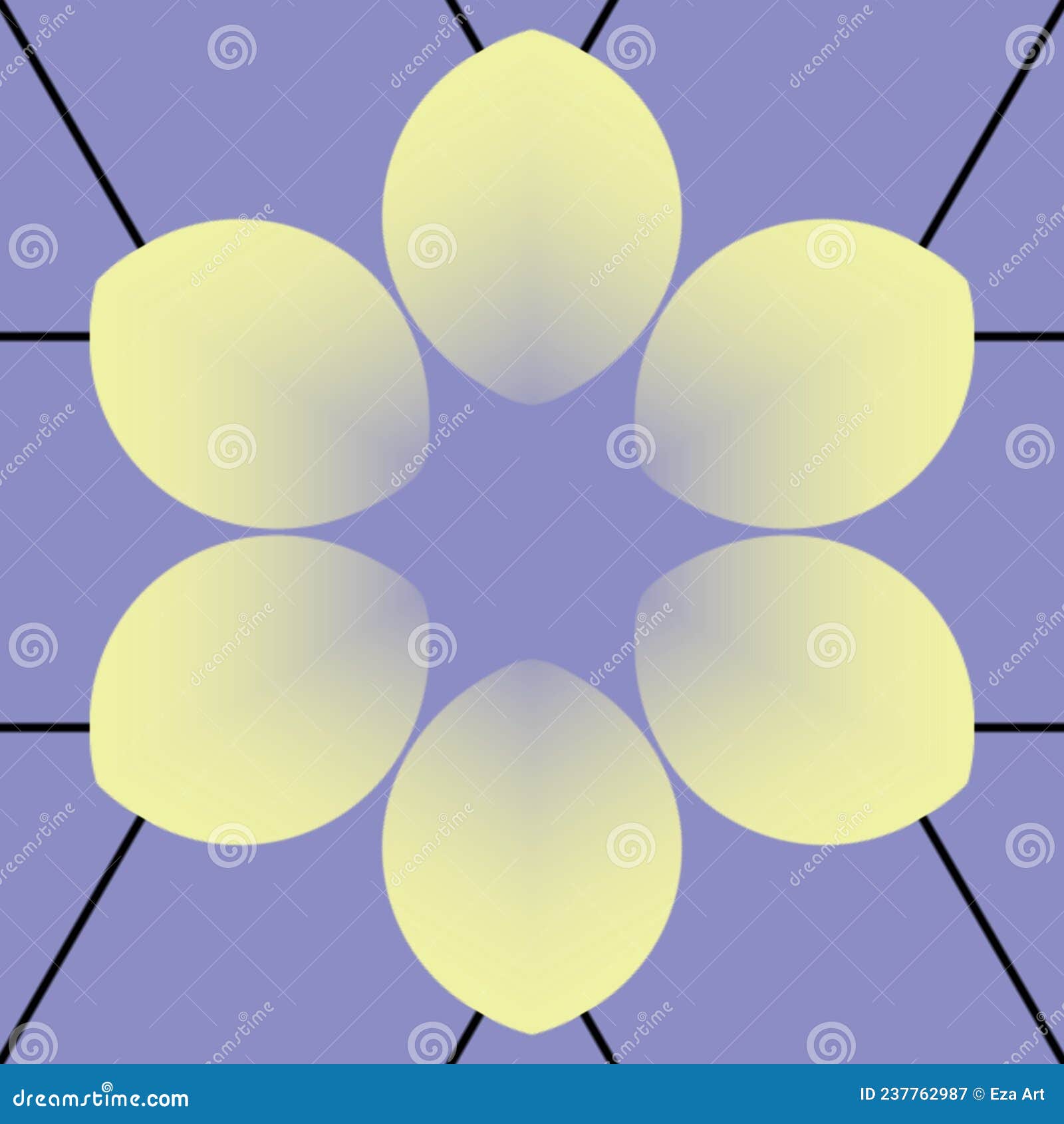 The Flower Hexagonal Pastel Stock Illustration - Illustration of flower ...
