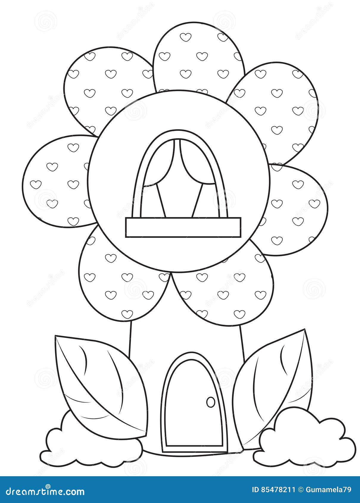 Flower House stock illustration. Illustration of architecture - 85478211