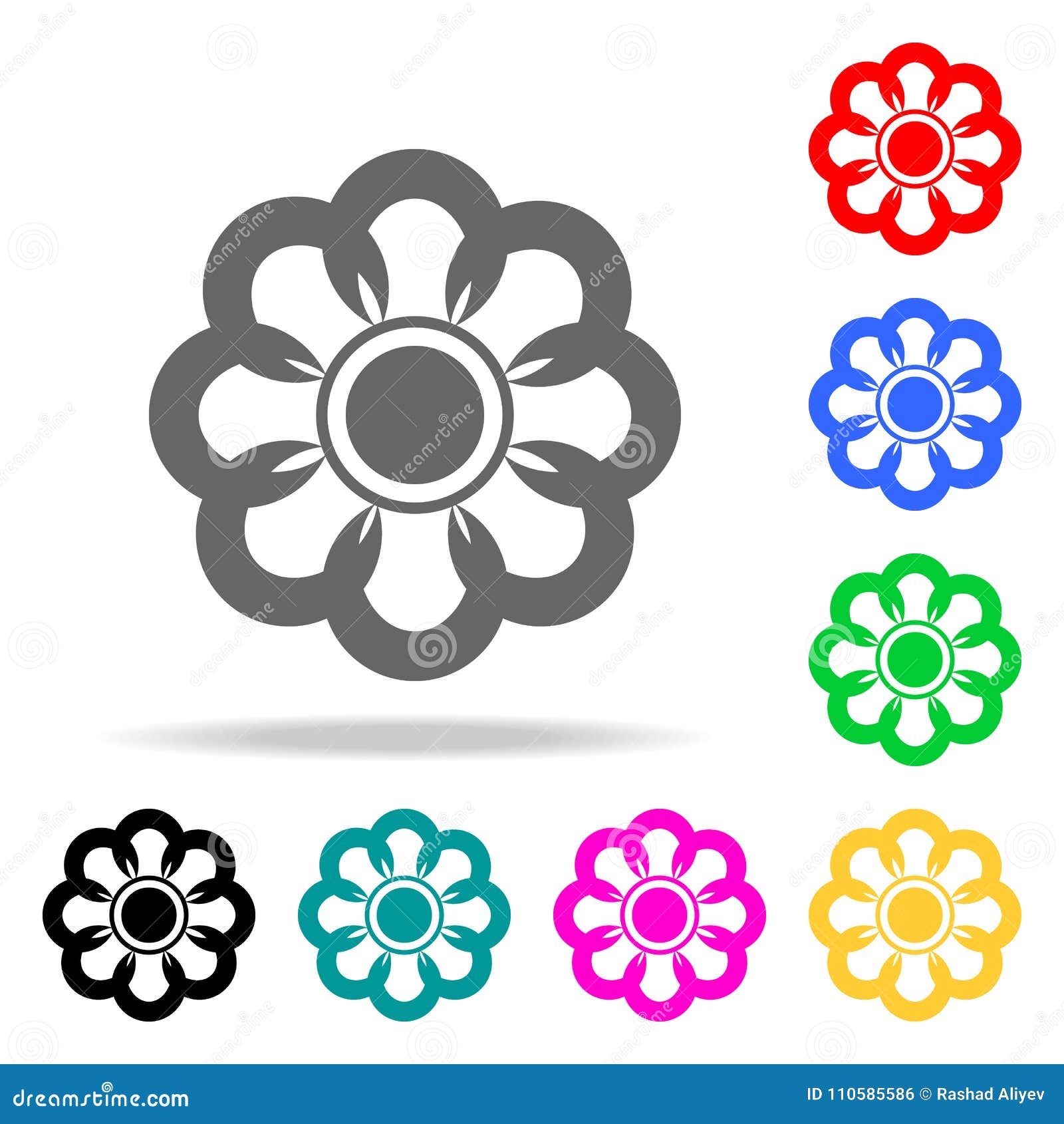 Flower Icon. Elements in Multi Colored Icons for Mobile Concept and Web ...