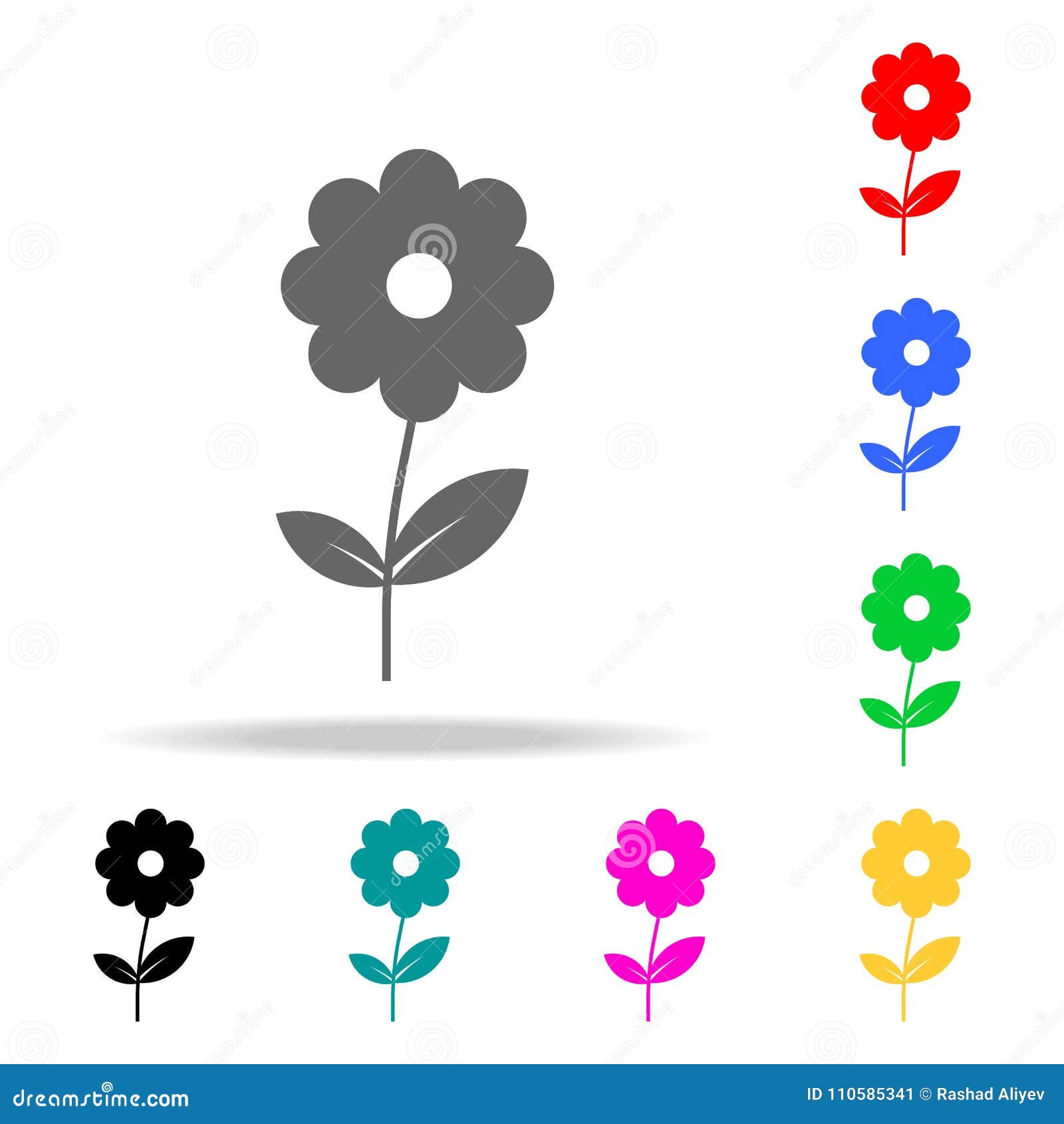 Flower Icon. Elements in Multi Colored Icons for Mobile Concept and Web ...