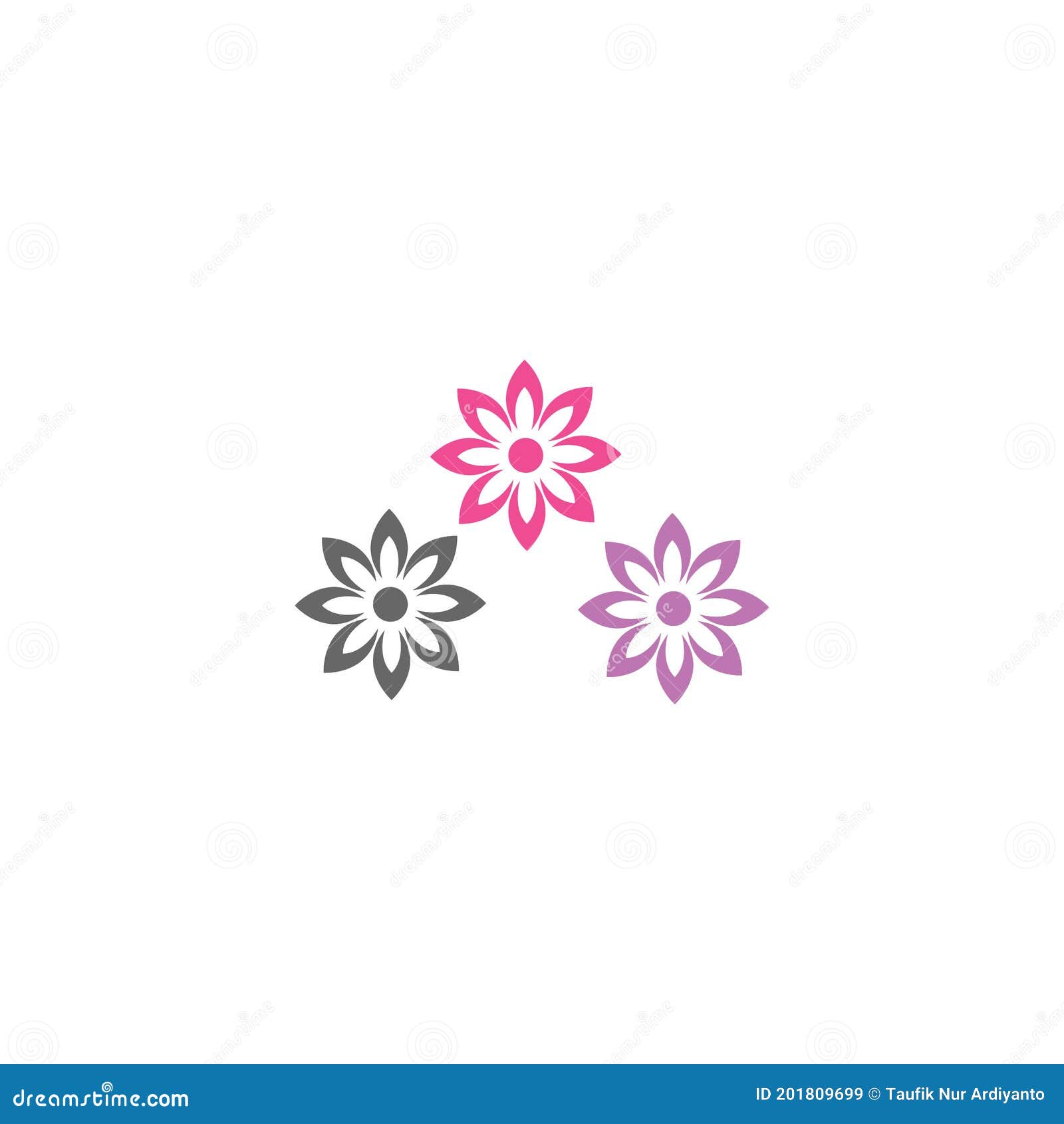 Flower Icon Logo Creative Design Stock Vector - Illustration of ...
