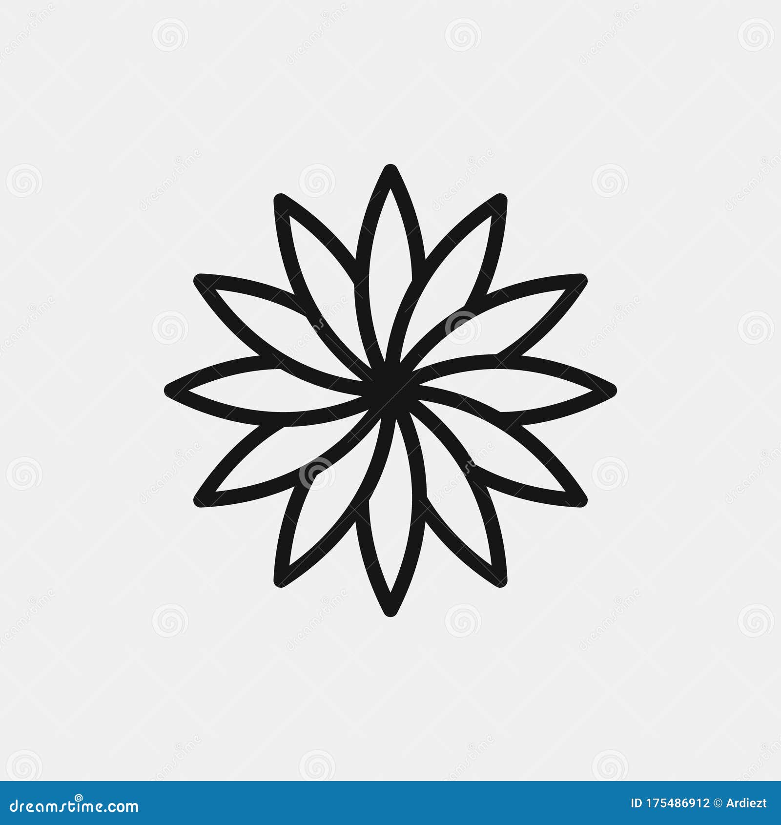 Flower Icon Logo Design. Simple Flat Vector Illustration Stock Vector ...