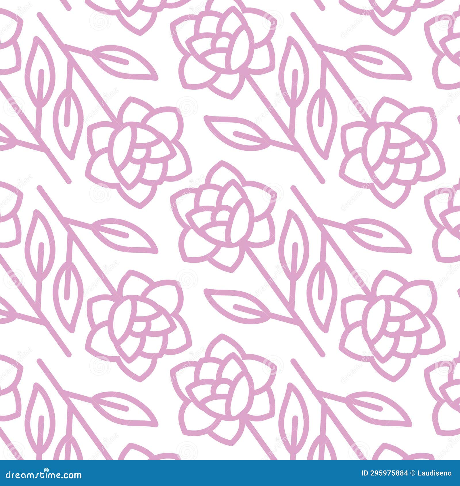 Flower Icon Seamless Pattern Background Vector Stock Illustration ...