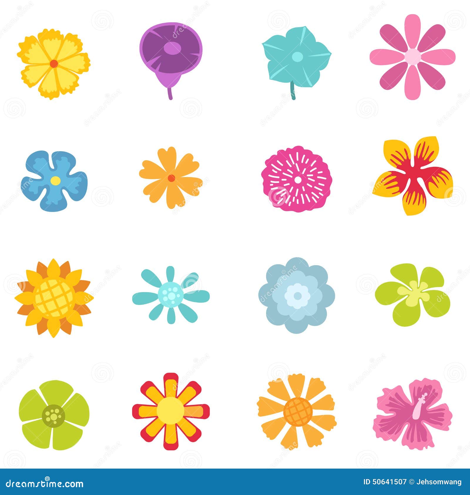 Flower icon set stock vector. Illustration of fantasy - 50641507