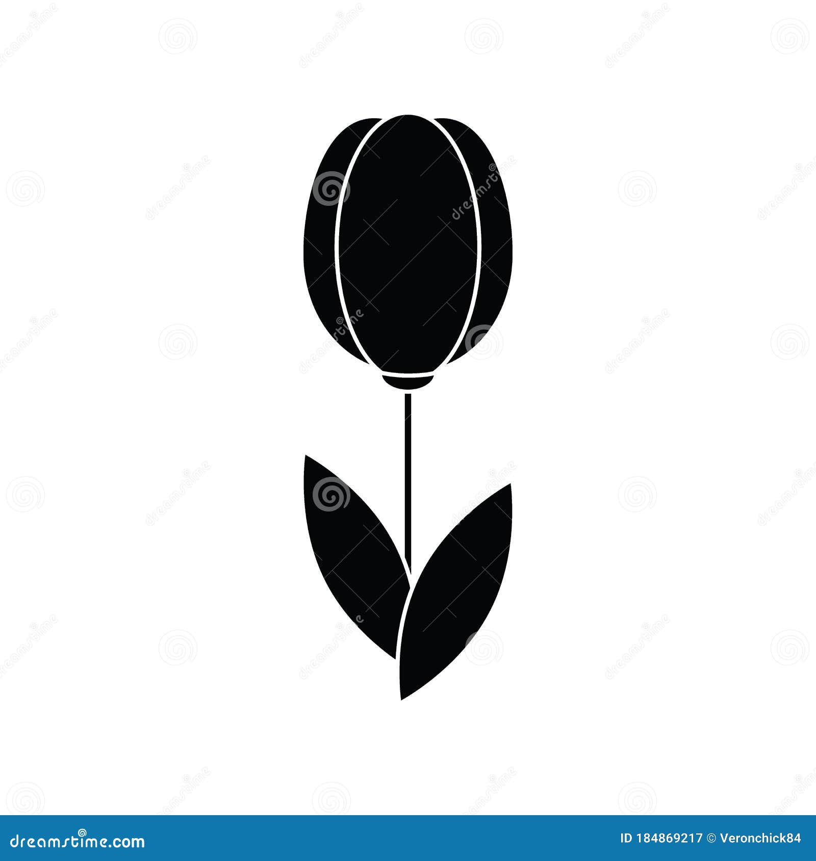 Flower Icon Tulip Sign Vector Stock Vector - Illustration of decoration ...