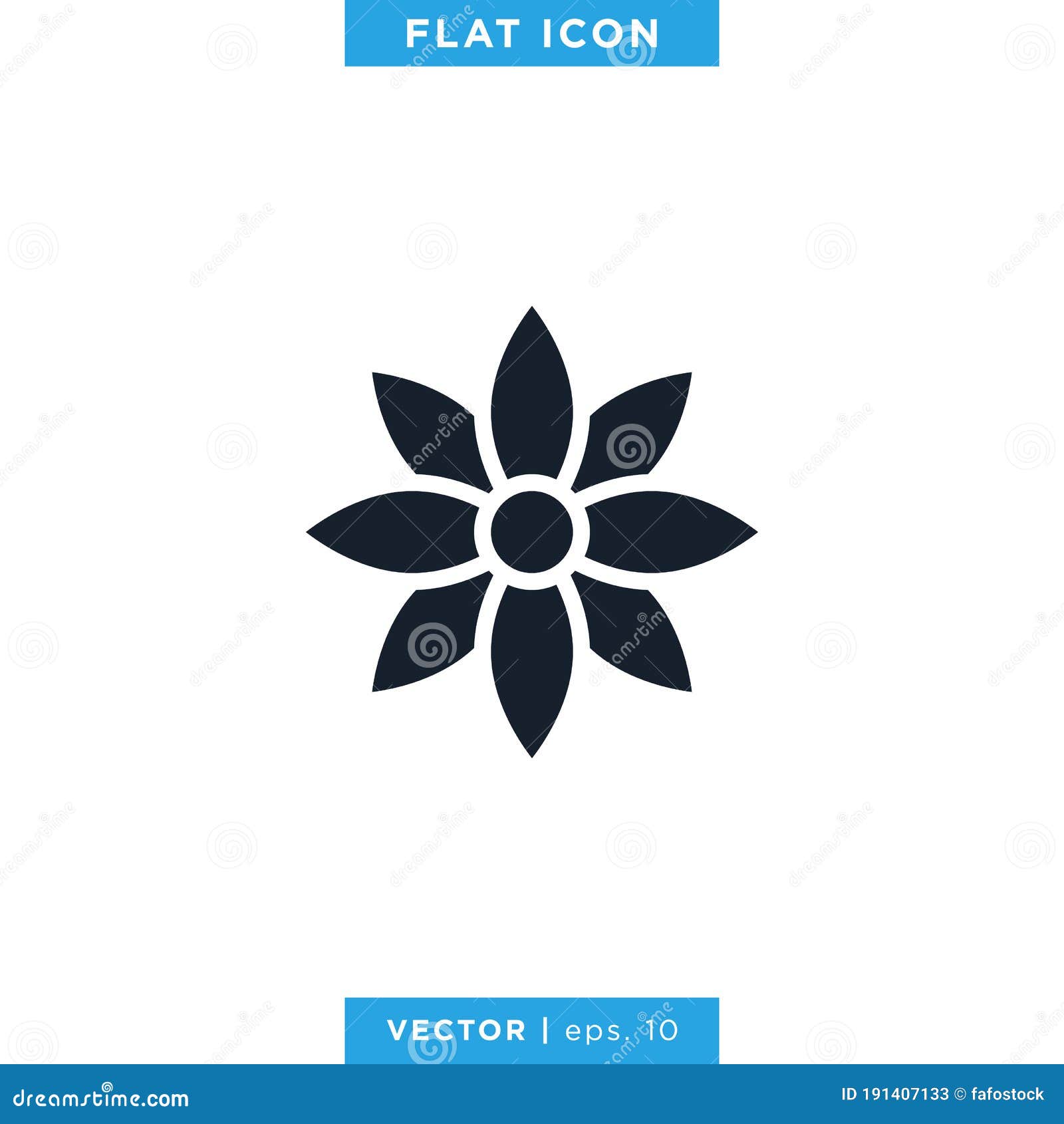 Flower Icon Vector Design Template. Stock Vector - Illustration of ...