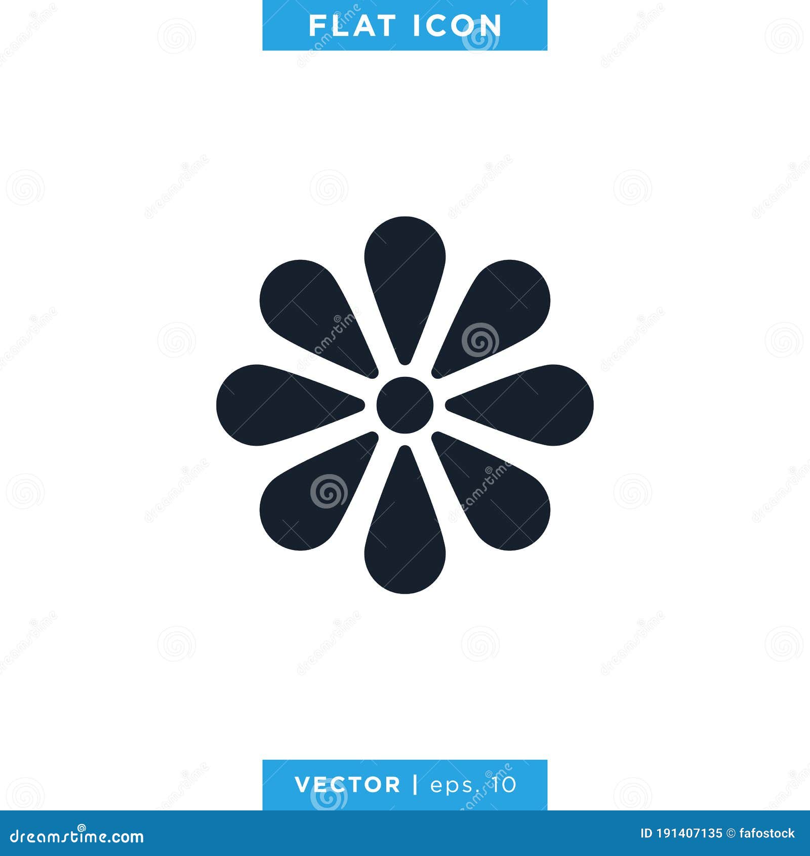 Flower Icon Vector Design Template. Stock Vector - Illustration of ...