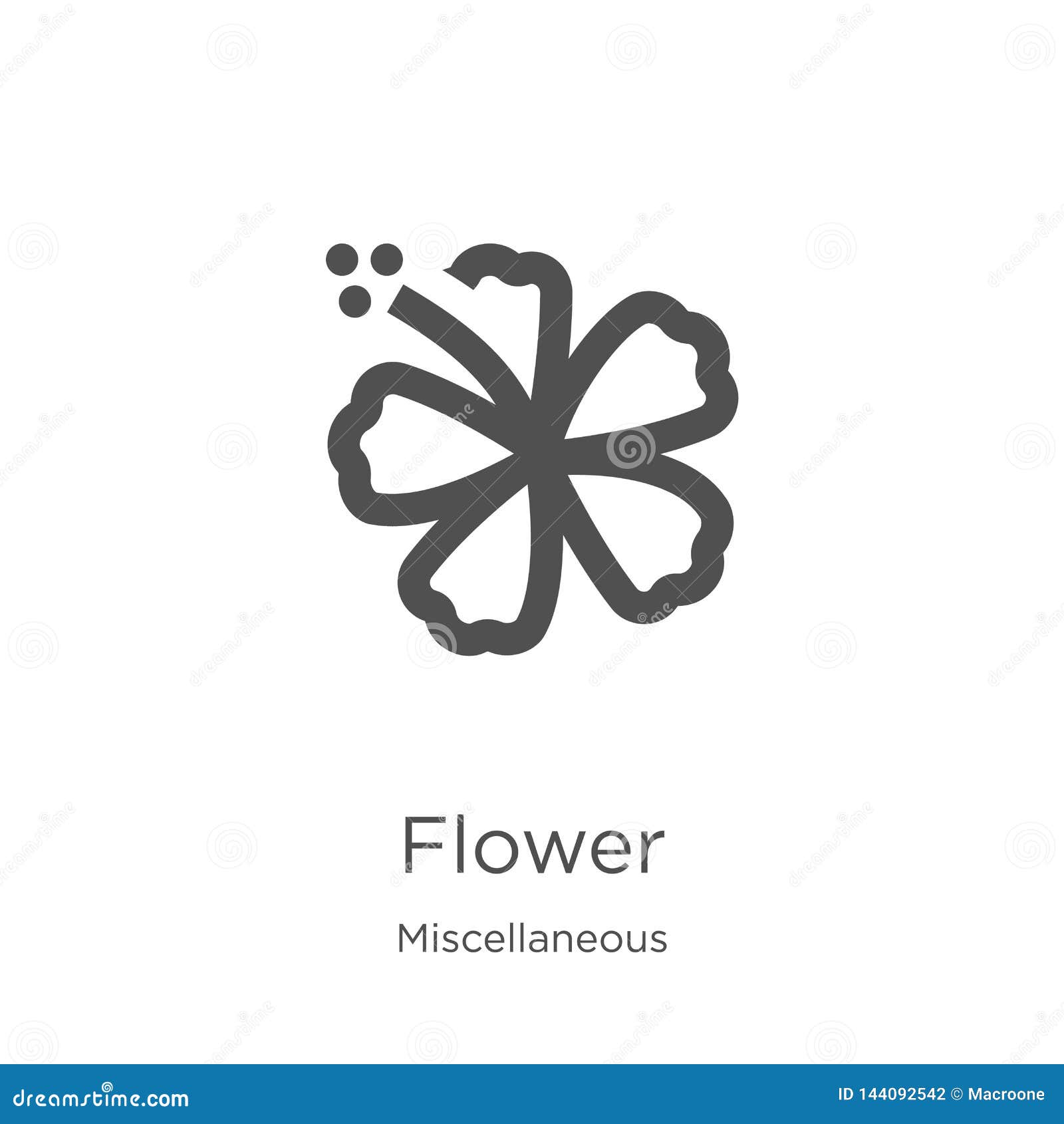 Flower Icon Vector from Miscellaneous Collection. Thin Line Flower ...