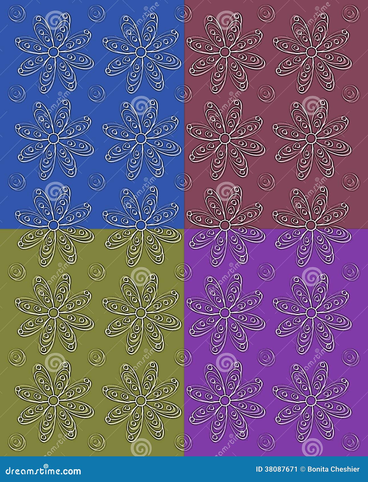 Flower Impression in Fall Colors Two Stock Illustration - Illustration ...