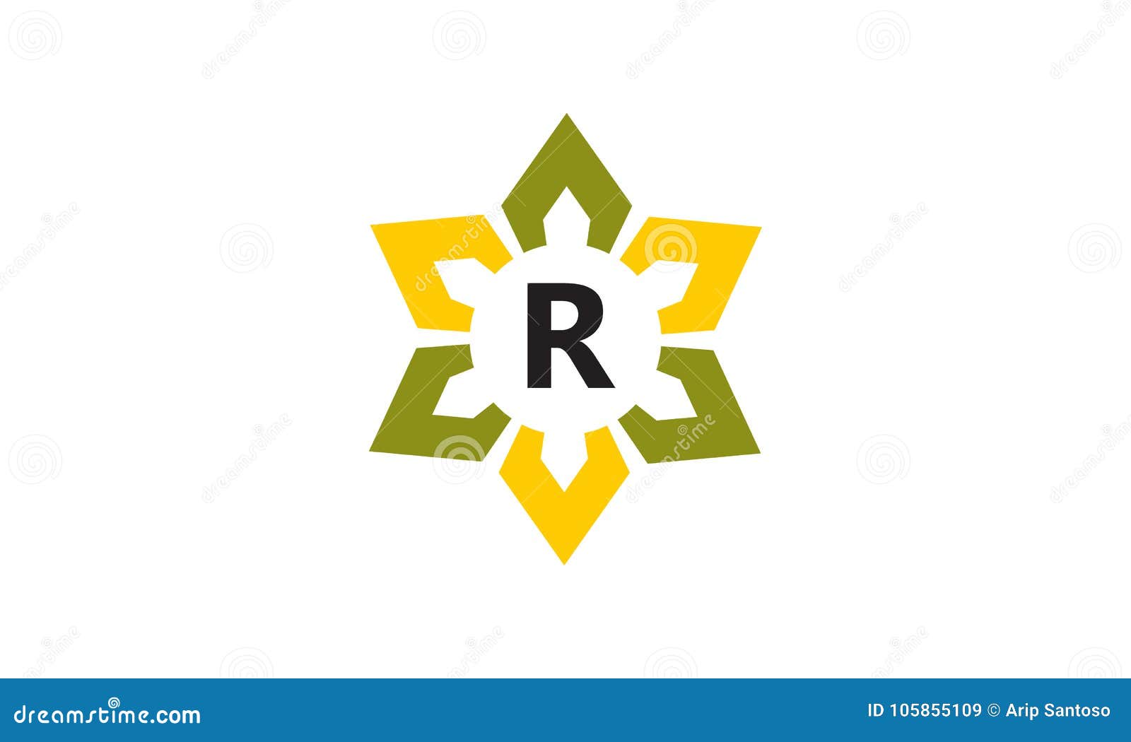 Flower Infinity Letter R stock vector. Illustration of abstract - 105855109