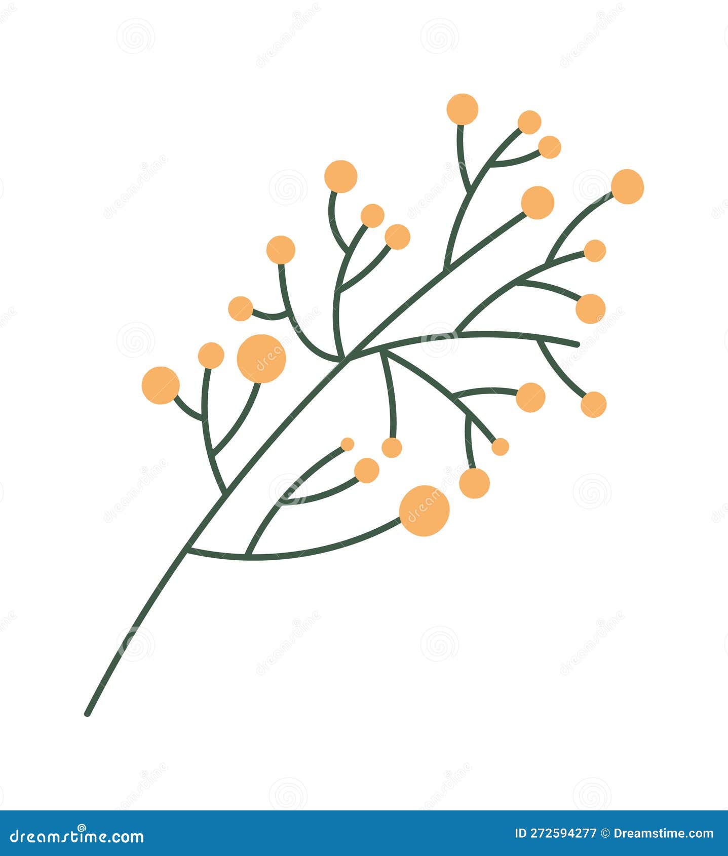 Flower Inflorescence Decor for Bouquet Stock Vector - Illustration of ...