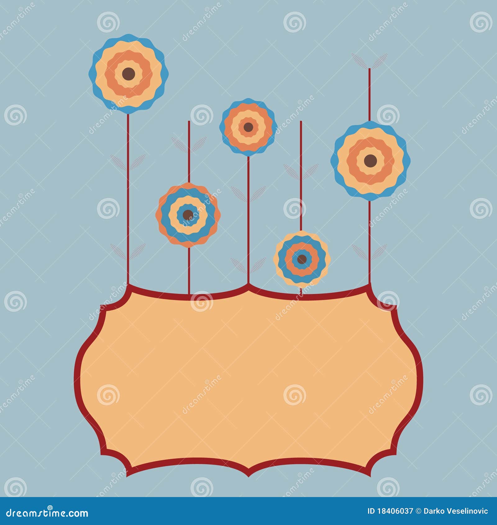 Flower label stock vector. Illustration of royal, packing - 18406037