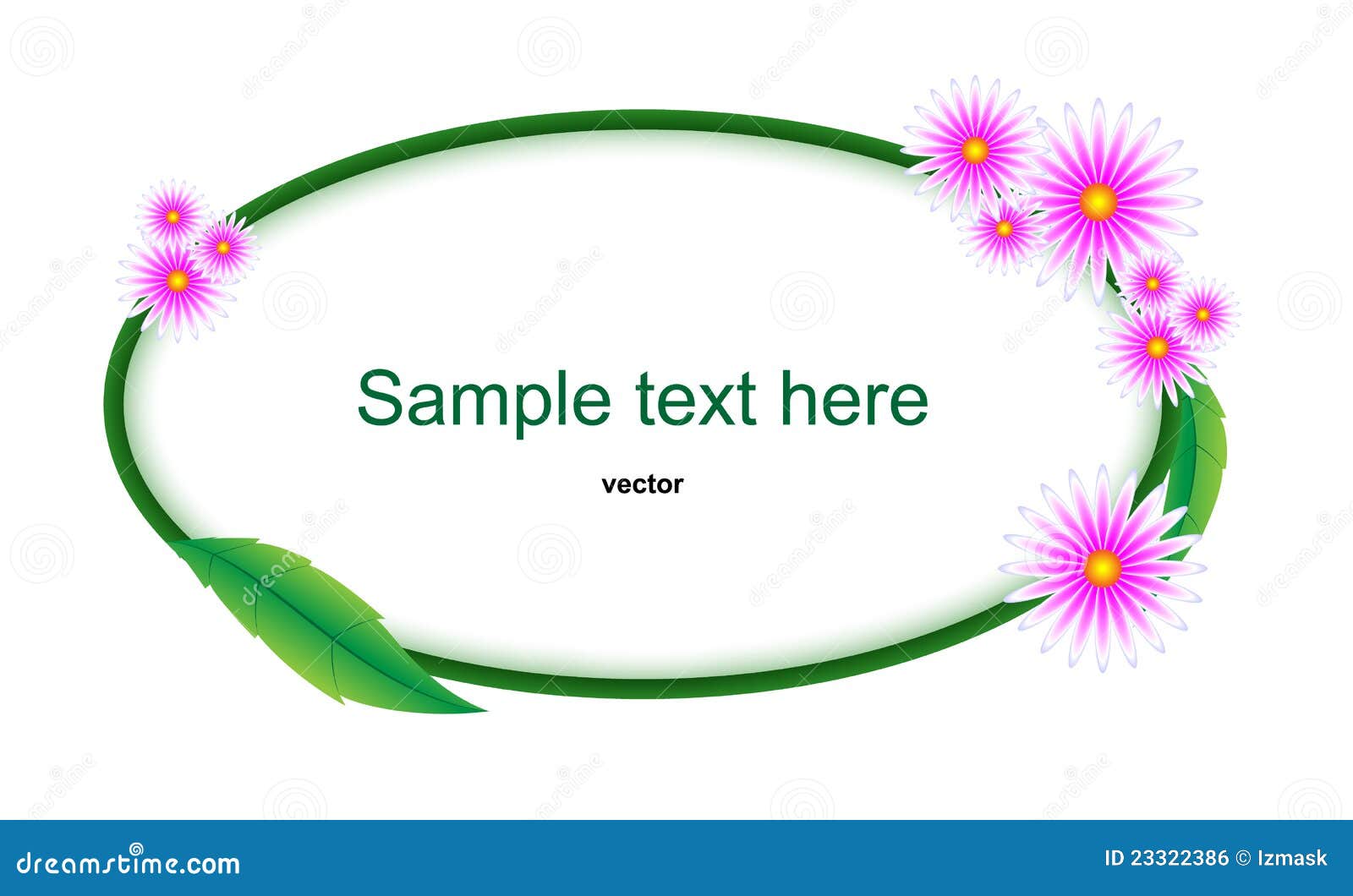 Flower label stock vector. Illustration of vector, leaves - 23322386