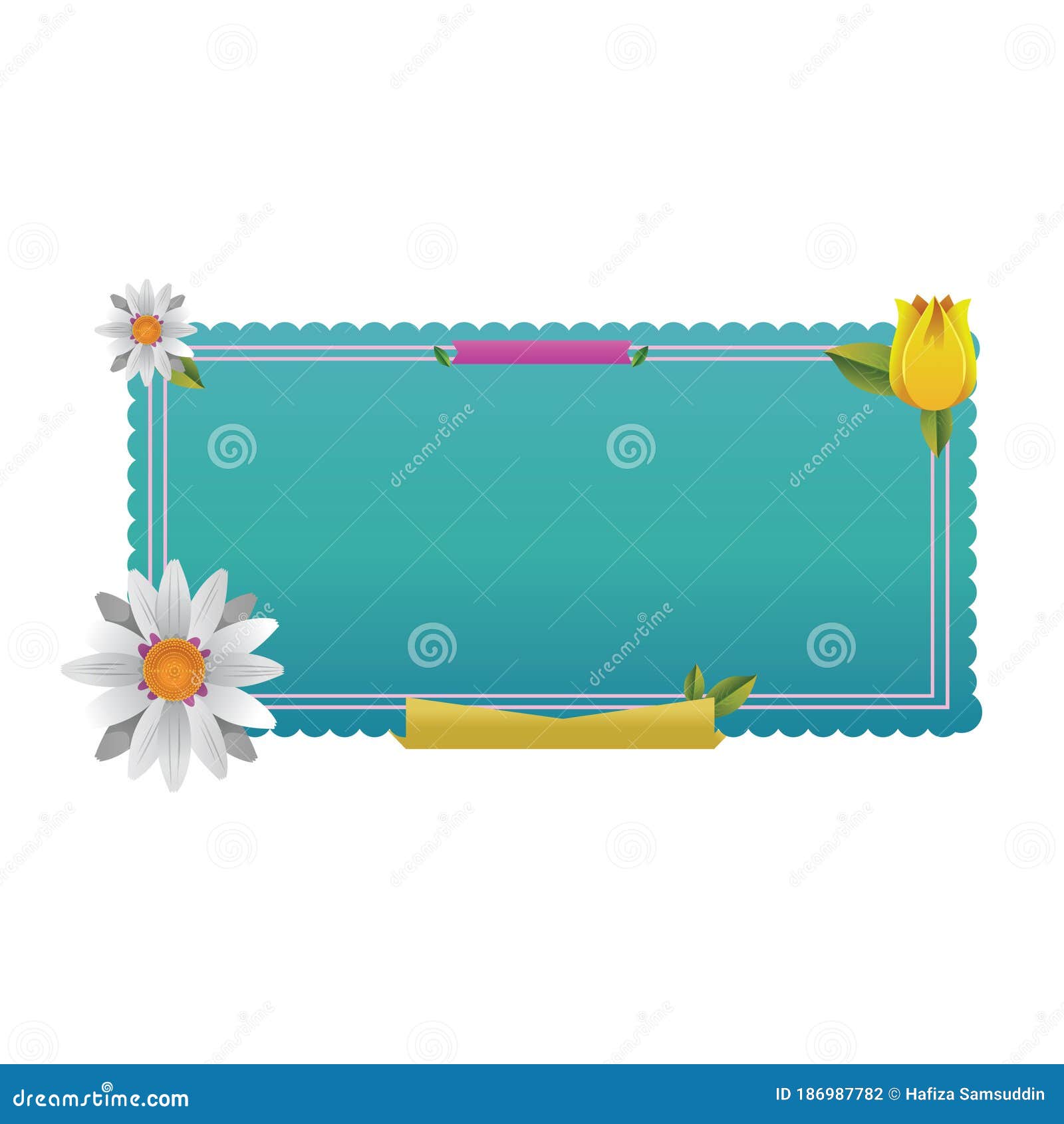 Flower Label. Vector Illustration Decorative Design Stock Vector ...