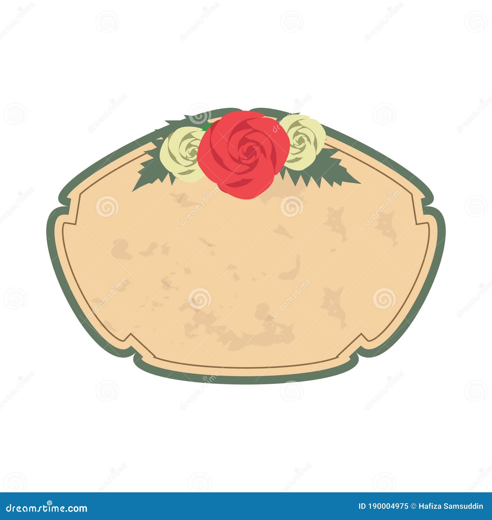 Flower Label. Vector Illustration Decorative Design Stock Vector ...