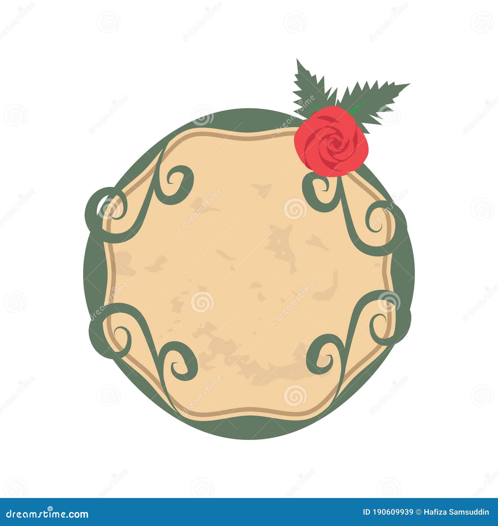 Flower Label. Vector Illustration Decorative Design Stock Vector ...