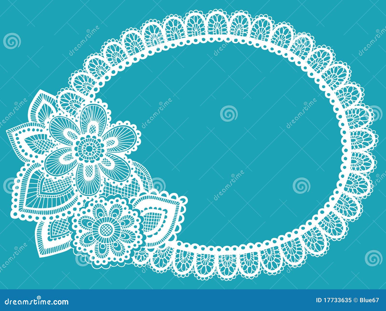 Flower Lace Doily Frame Vector Design Element Stock Vector ...