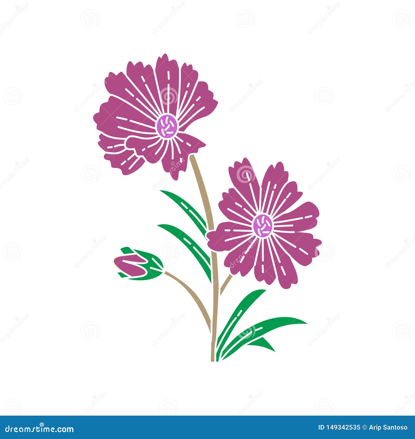 Flower Leaf Illustration Design Template Vector Stock Vector ...
