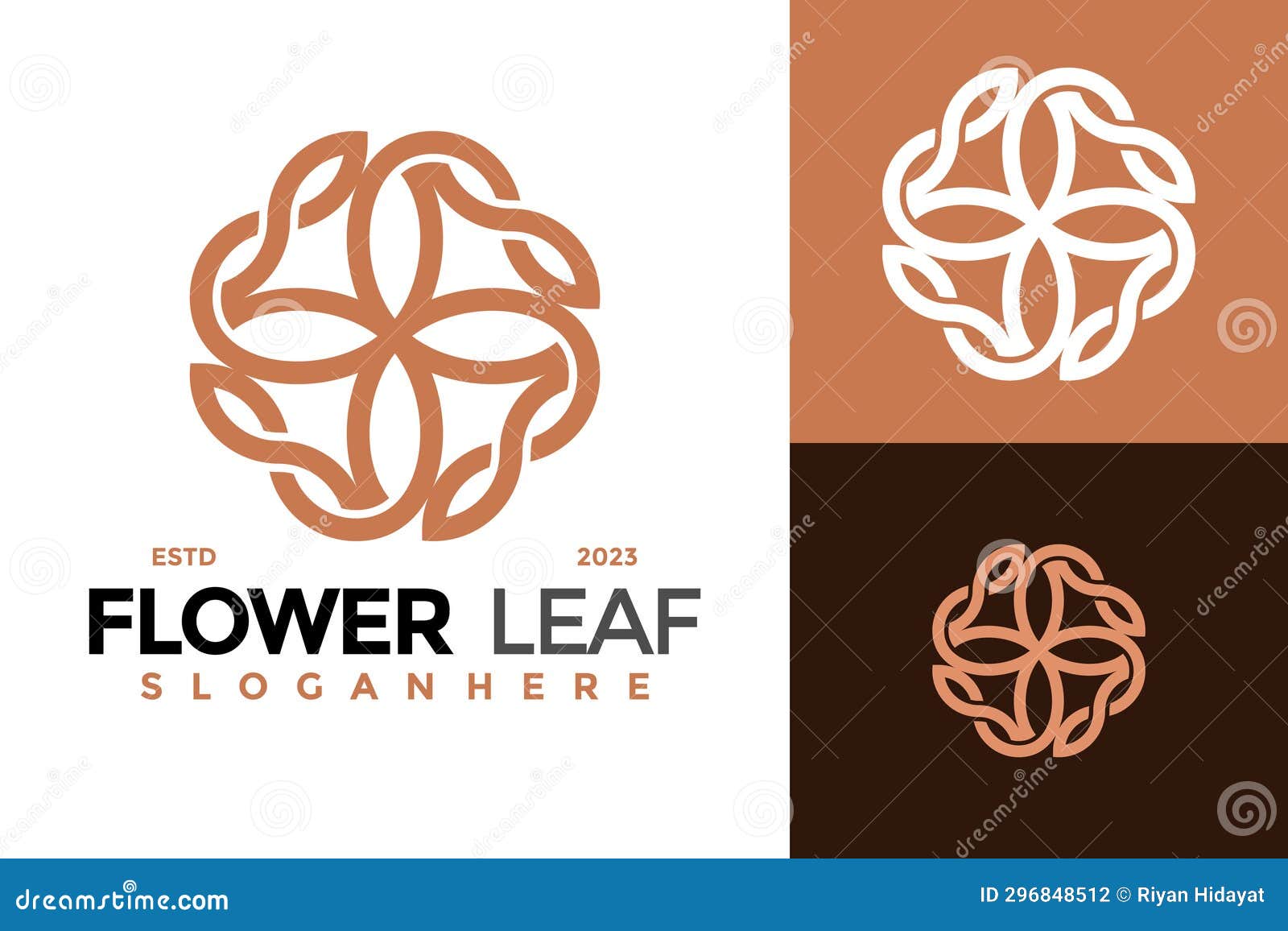 Flower Leaf Logo Design Vector Symbol Icon Illustration Stock Vector ...