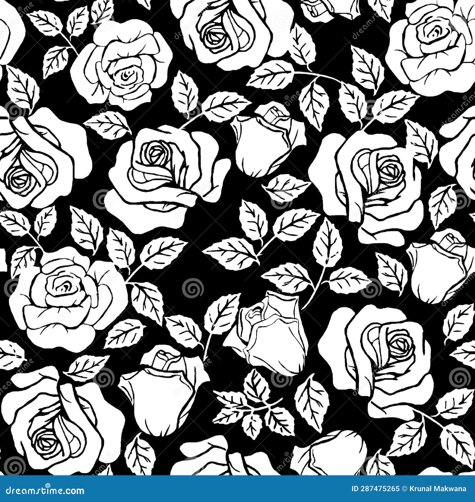 Flower and Leaf Pattern Trendy Print Design, Background, Texture, Tile ...