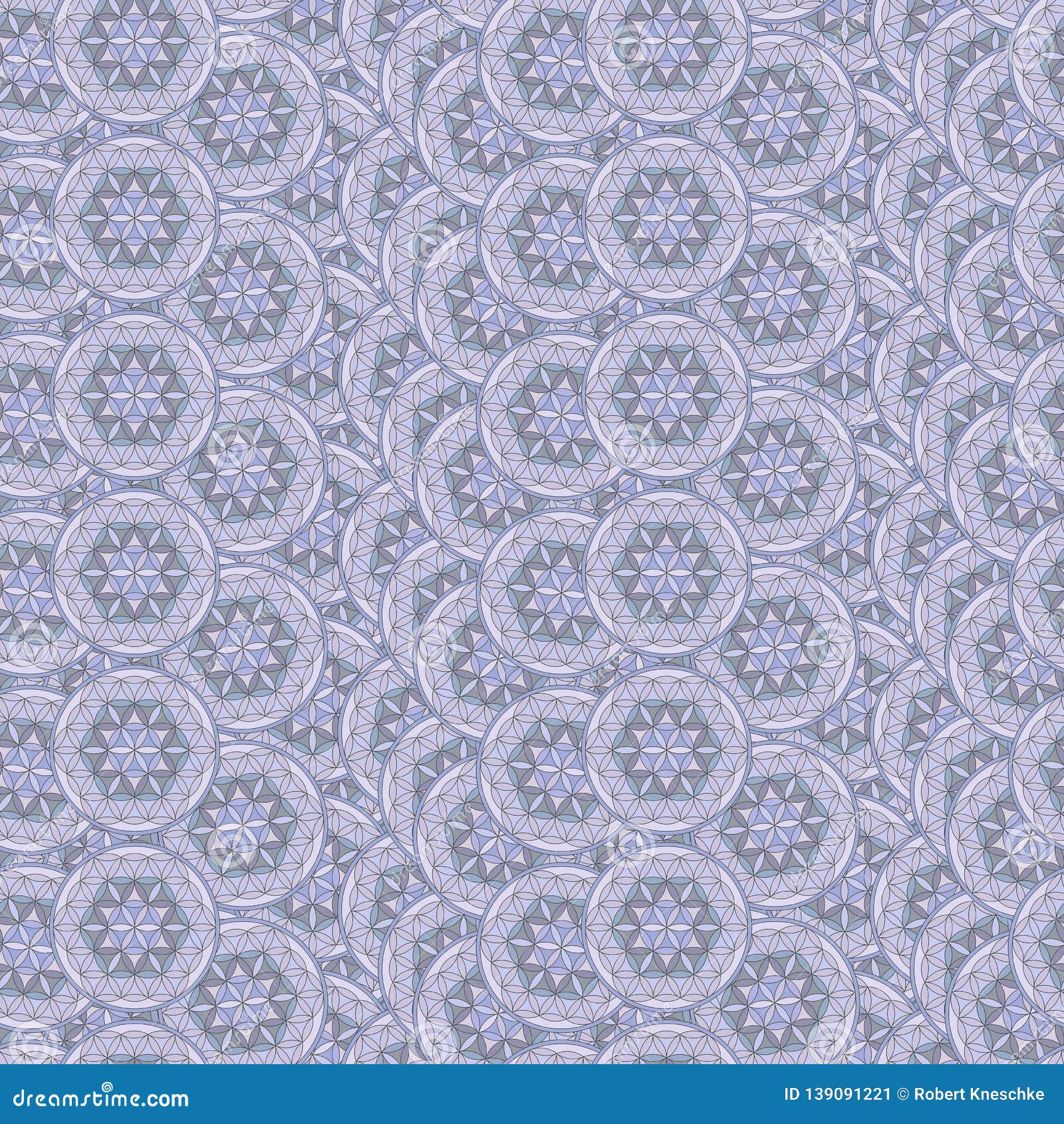Flower of Life As a Seamless Tileable Pattern Stock Illustration ...