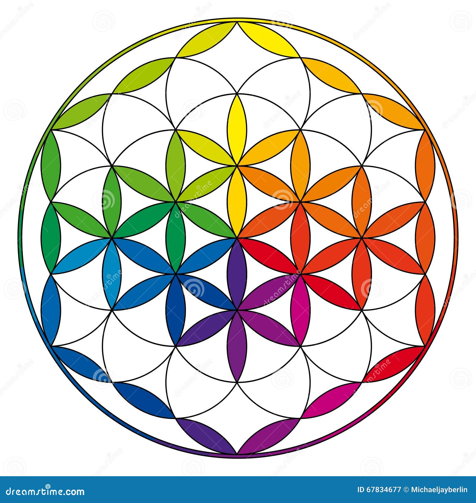 Flower of Life, Buddhism Chakra Illustration Stock Illustration ...