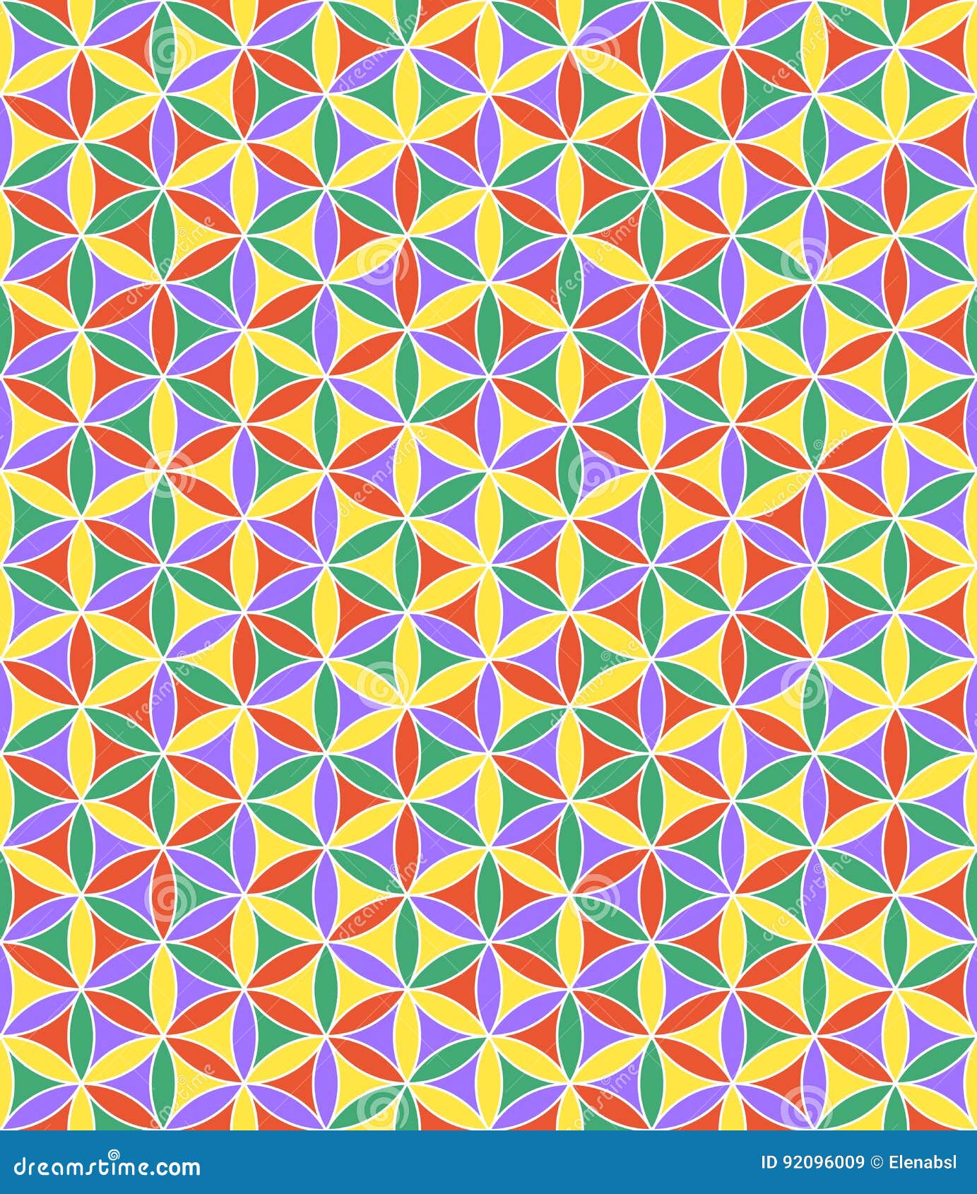 Flower of Life Seamless Pattern Stock Vector - Illustration of feng ...