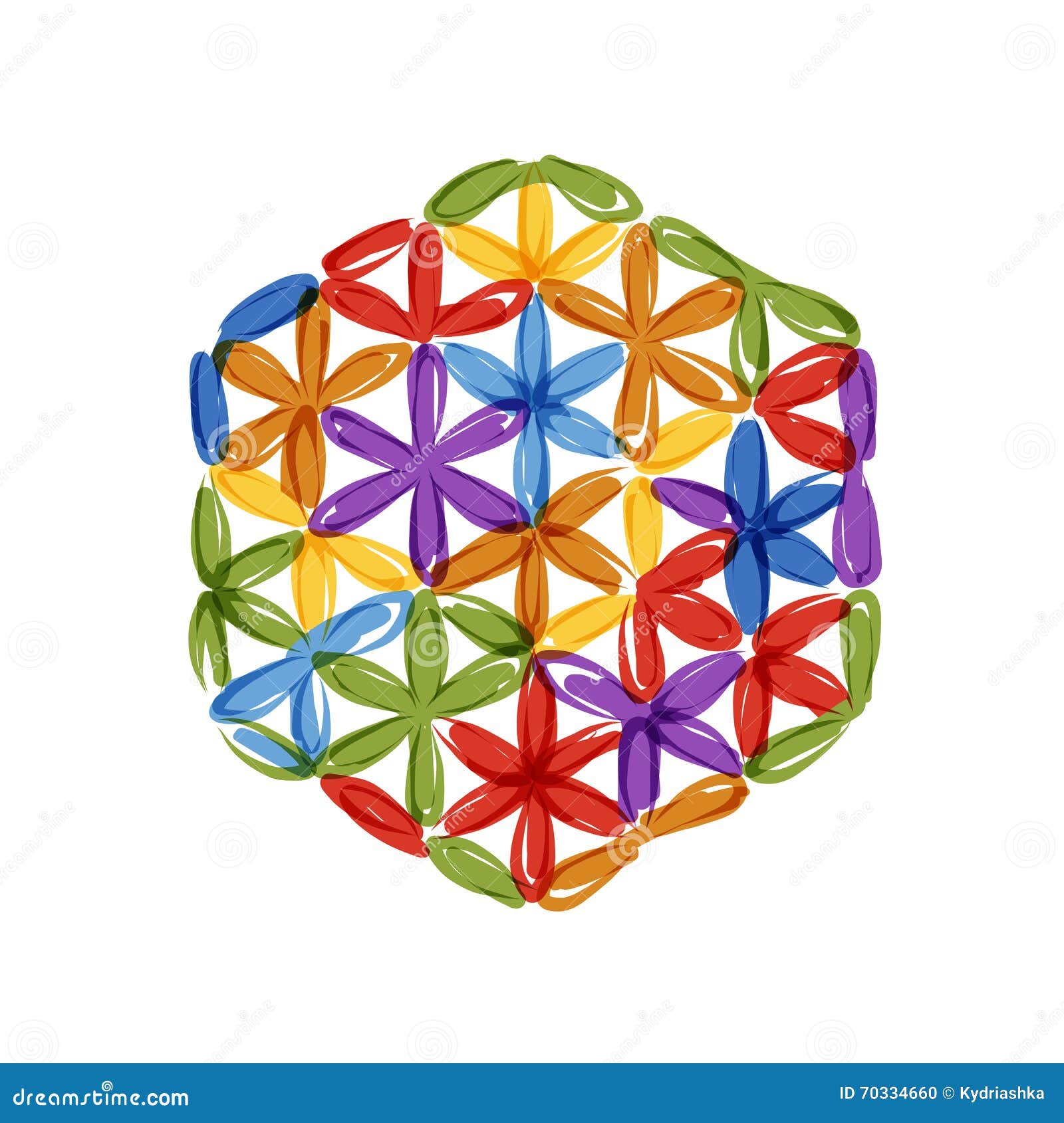 Flower of Life, Sketch for Your Design Stock Vector - Illustration of ...