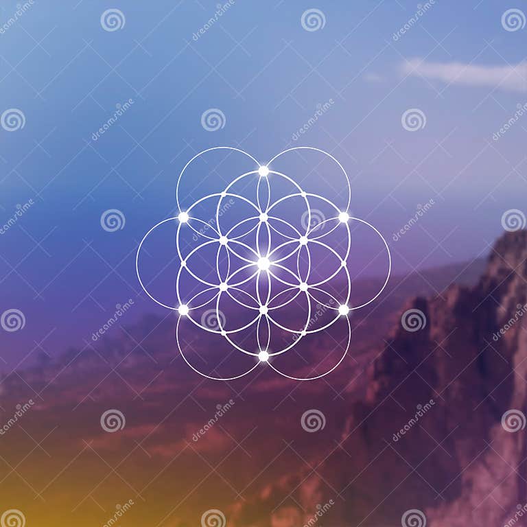 Flower of Life. Tree of Life Stock Illustration - Illustration of ...