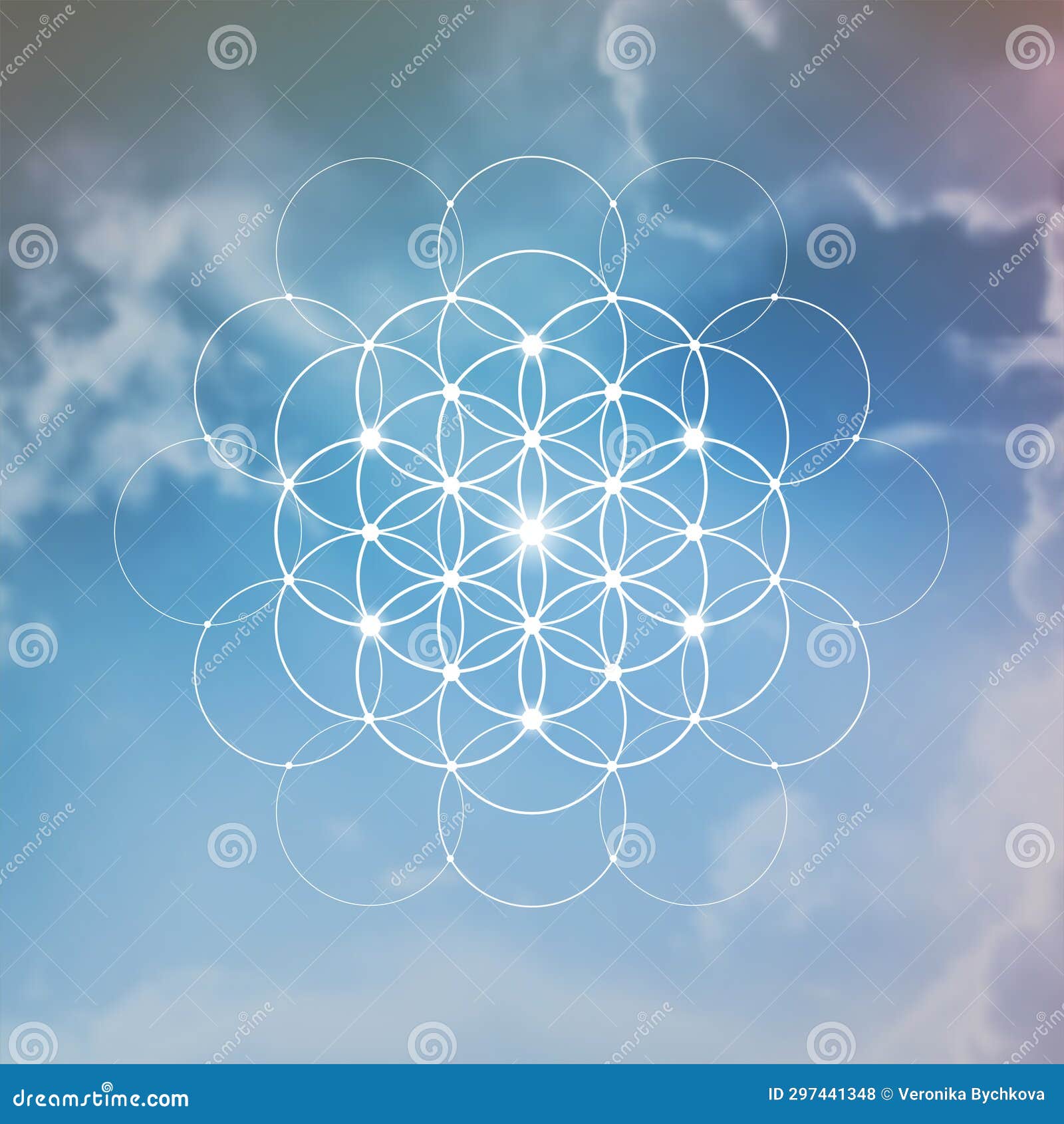 Flower of Life. Tree of Life Stock Vector - Illustration of wave ...