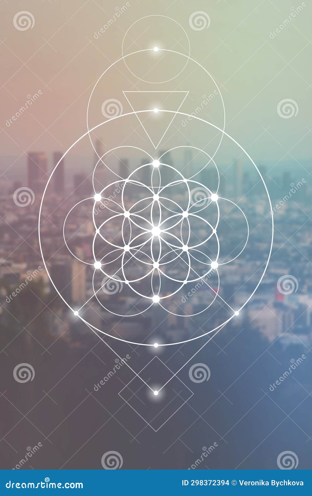 Flower of Life. Tree of Life Stock Vector - Illustration of balance ...