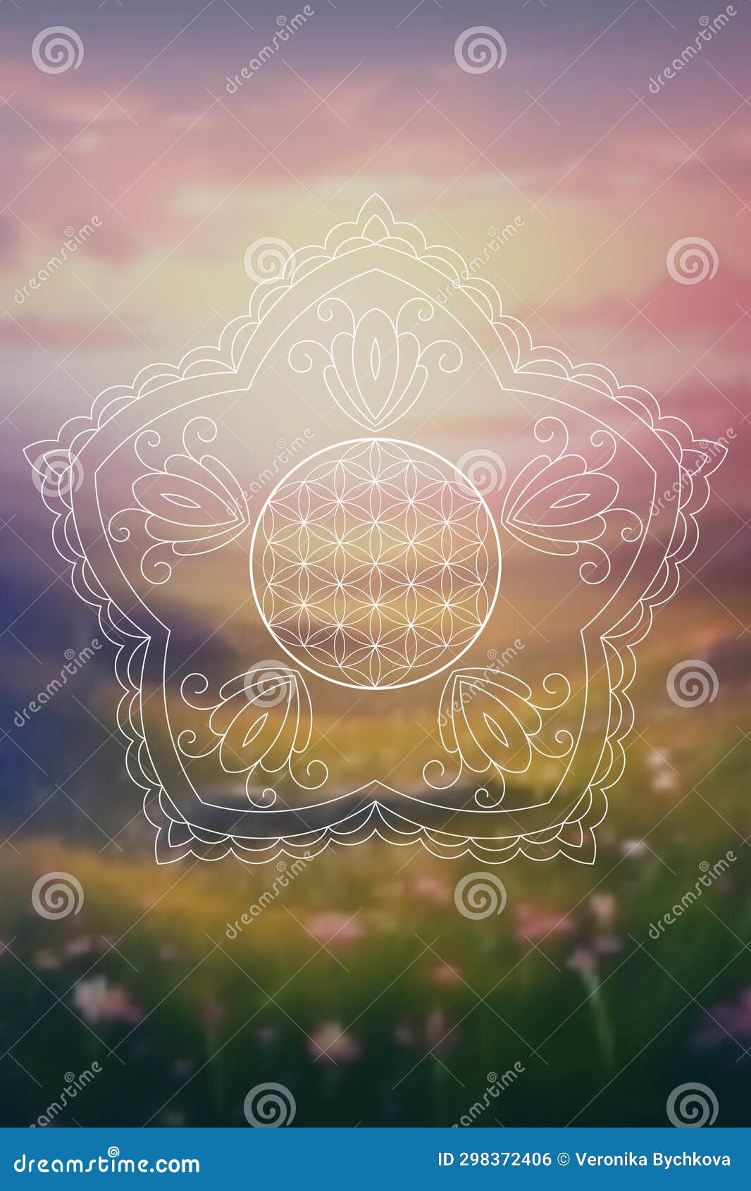 Flower of Life. Tree of Life Stock Vector - Illustration of witchcraft ...