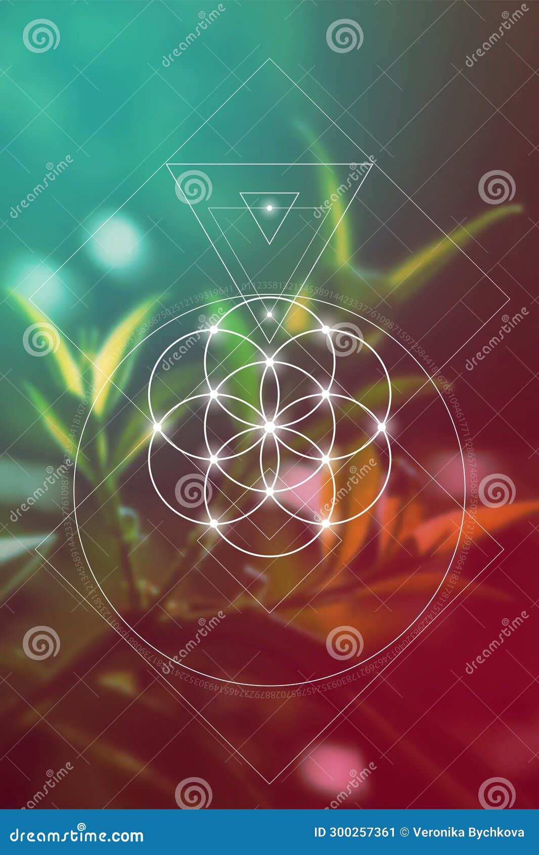 Flower of Life. Tree of Life Stock Vector - Illustration of amulet ...
