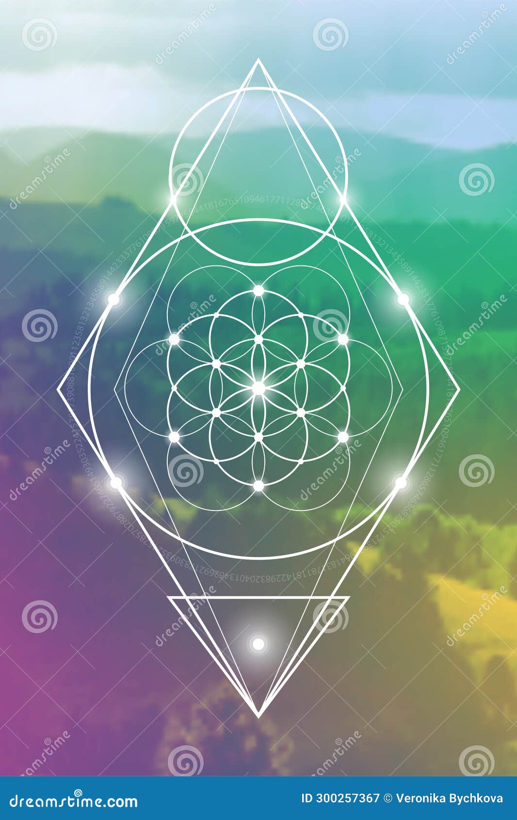 Flower of Life. Tree of Life Stock Vector - Illustration of ...