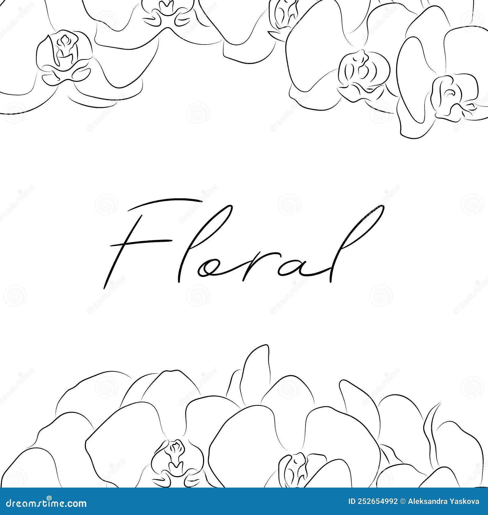 Line Art Line Art Flower Design. Flower Background. Vector Illustration ...