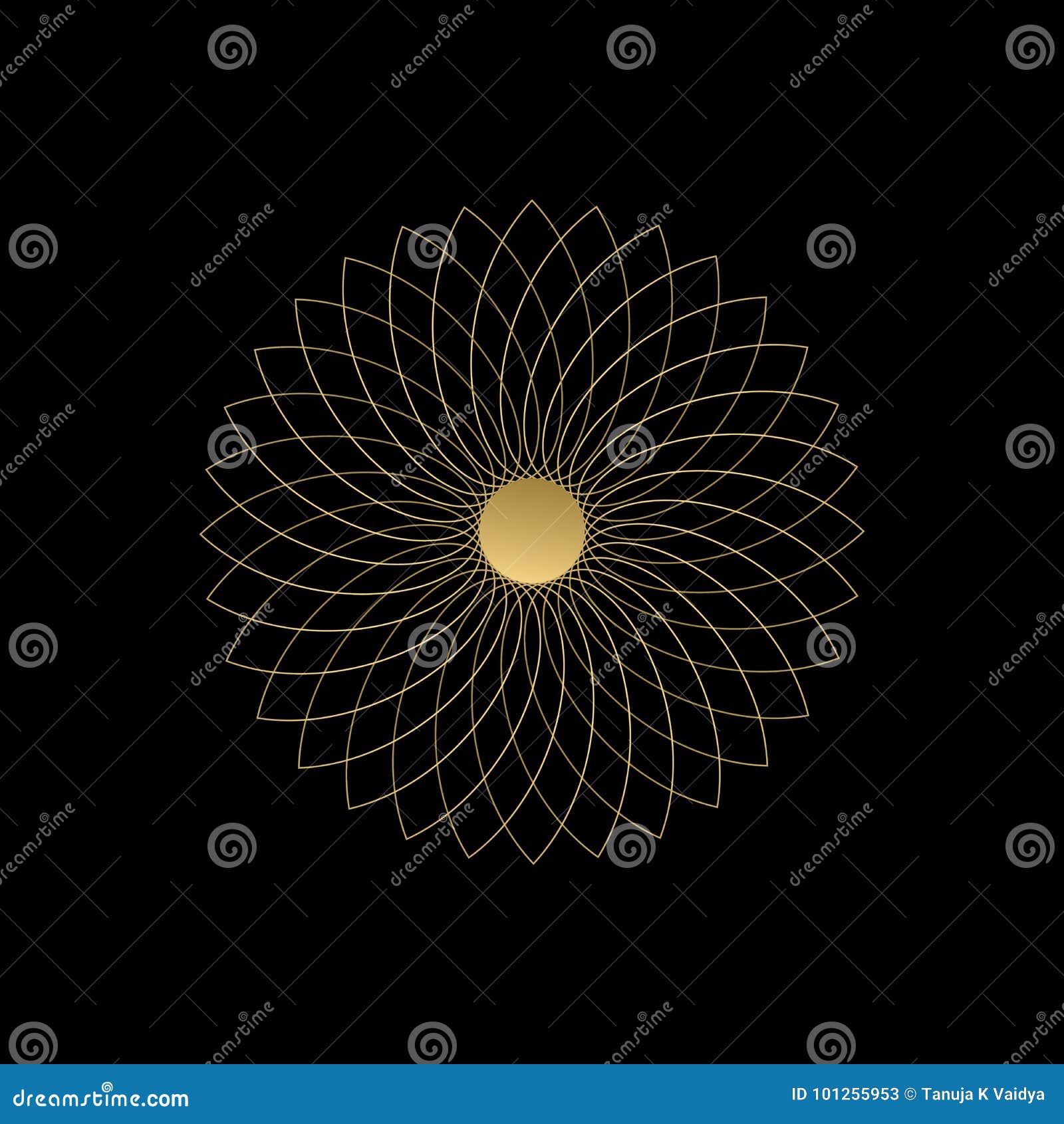 Flower linear stock vector. Illustration of element - 101255953