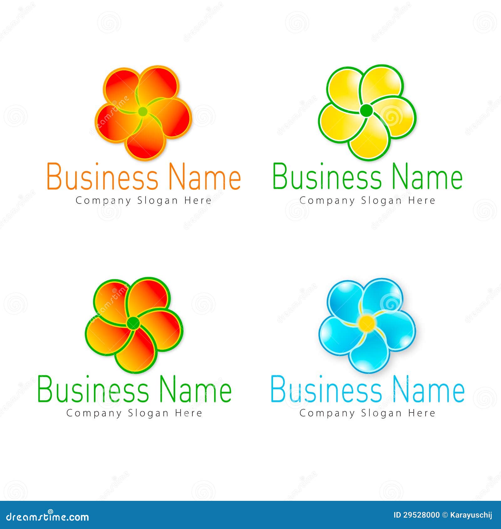 Flower Logo stock vector. Illustration of vector, ambient - 29528000
