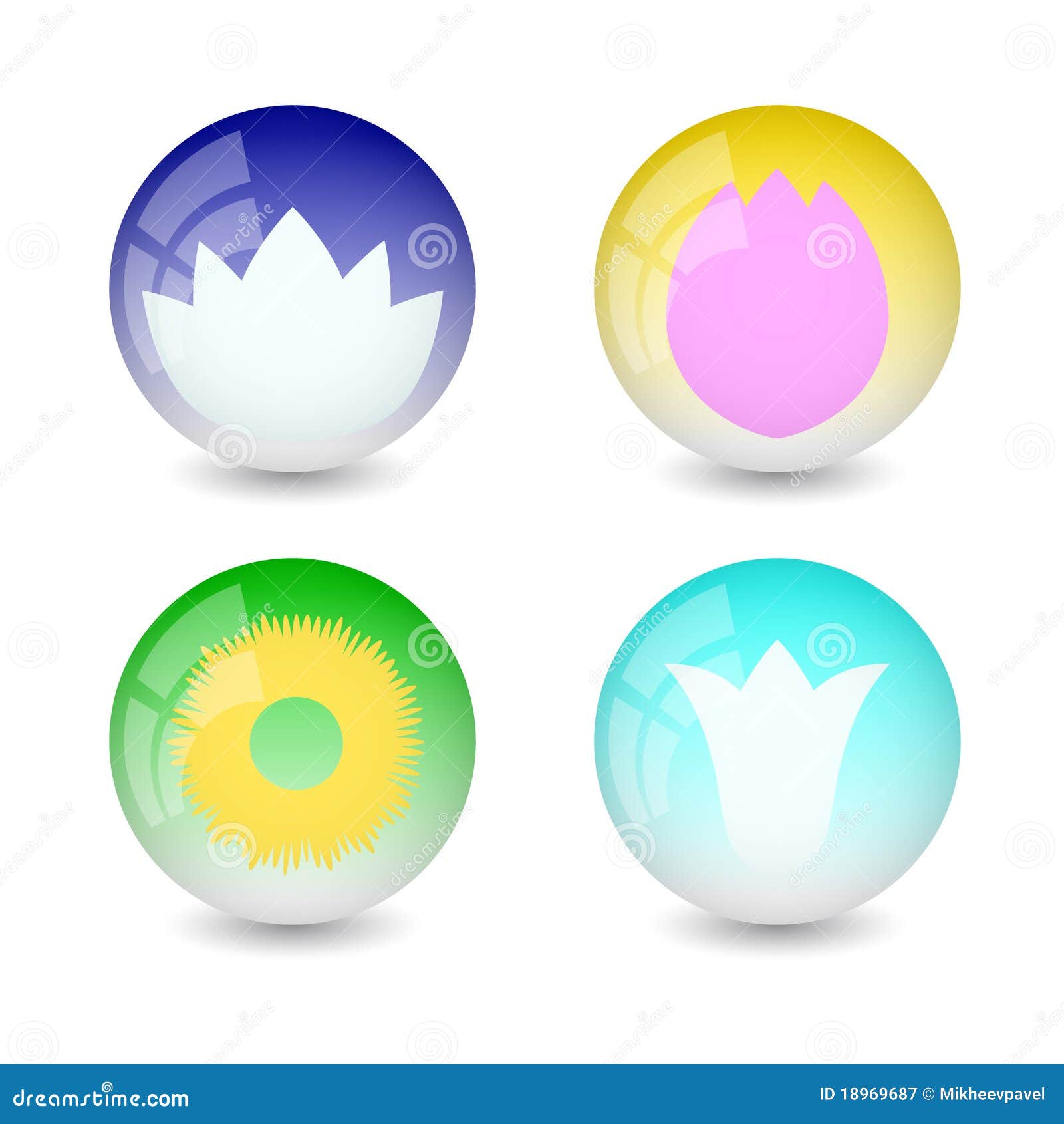 Flower logo icon stock vector. Illustration of plant - 18969687