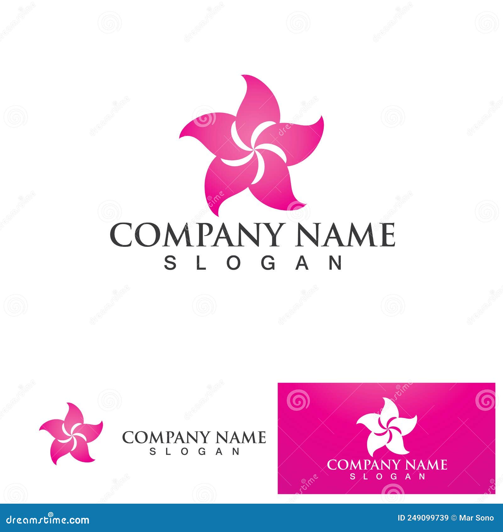 Flower Logo Vector Illustration Design Template Stock Vector ...