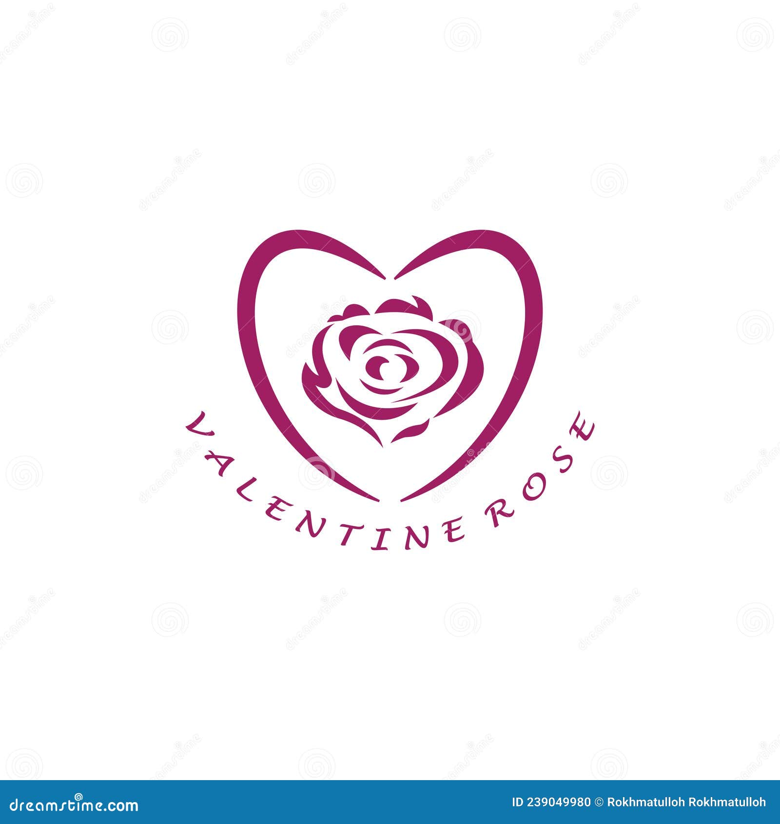 Flower Love Logo Valentine Illustration Vector Design Stock Vector ...