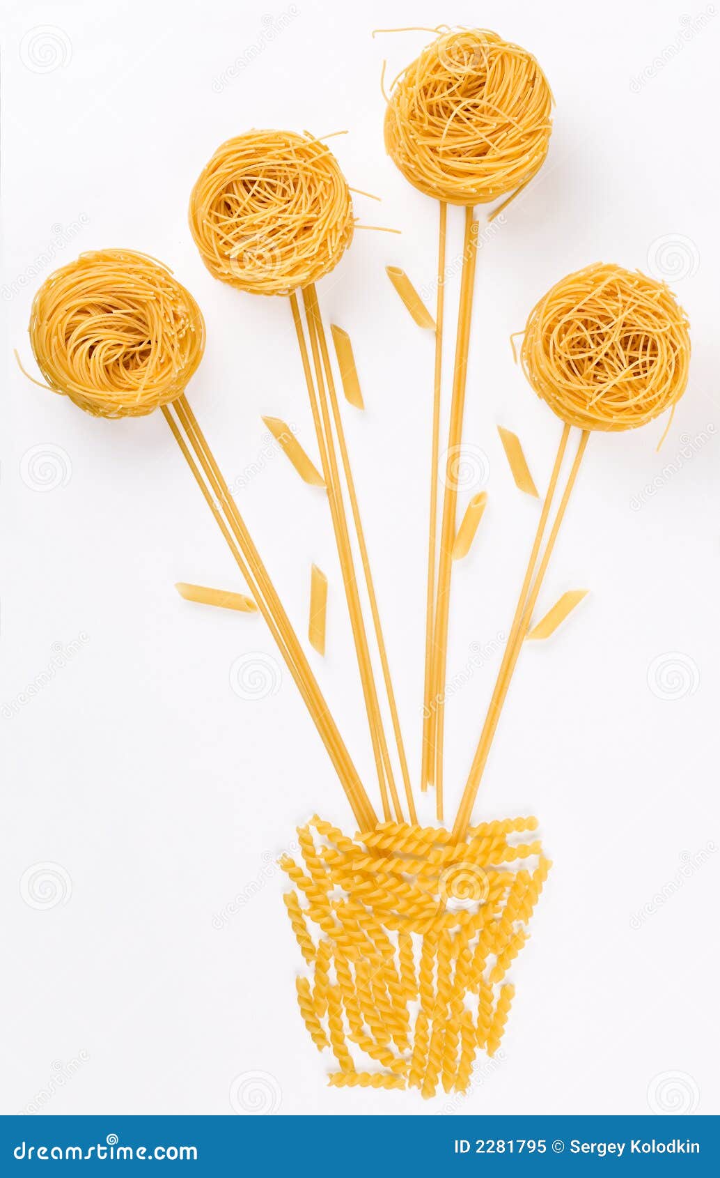 Flower made of pasta stock image. Image of objects, variety - 2281795