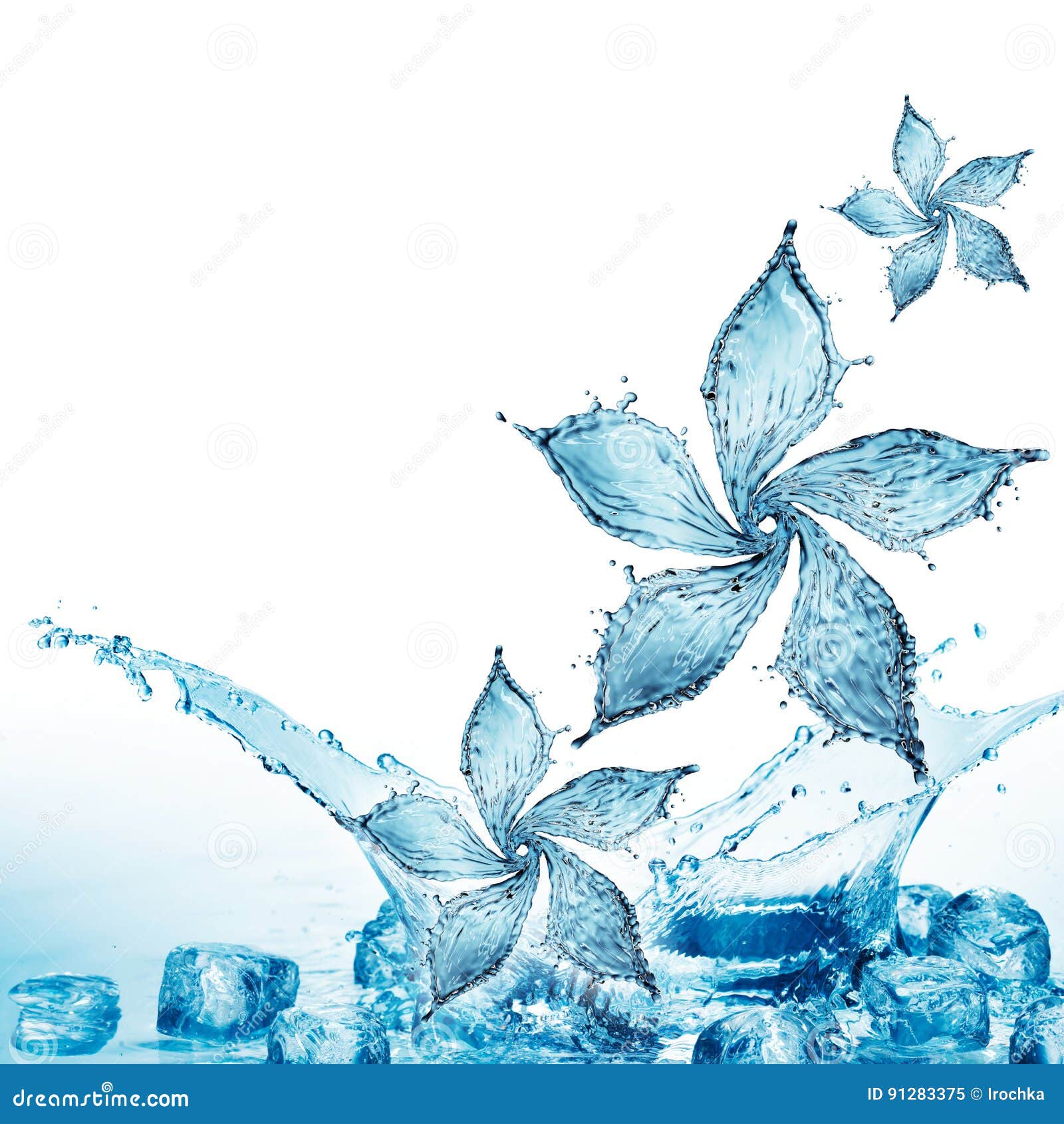 Flower Made of Water Splash Stock Illustration - Illustration of ...