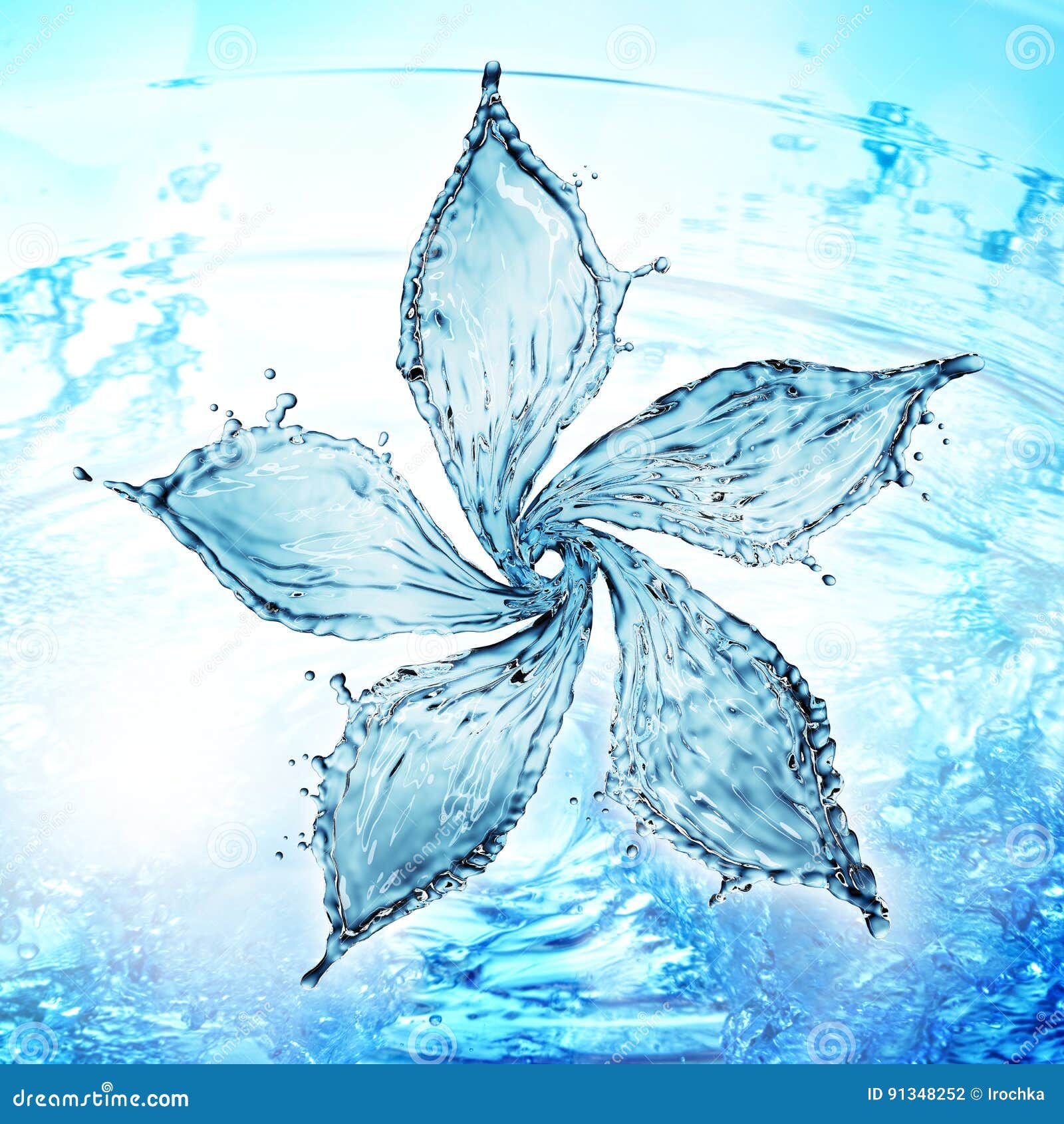Flower Made of Water Splash Stock Illustration - Illustration of fresh ...